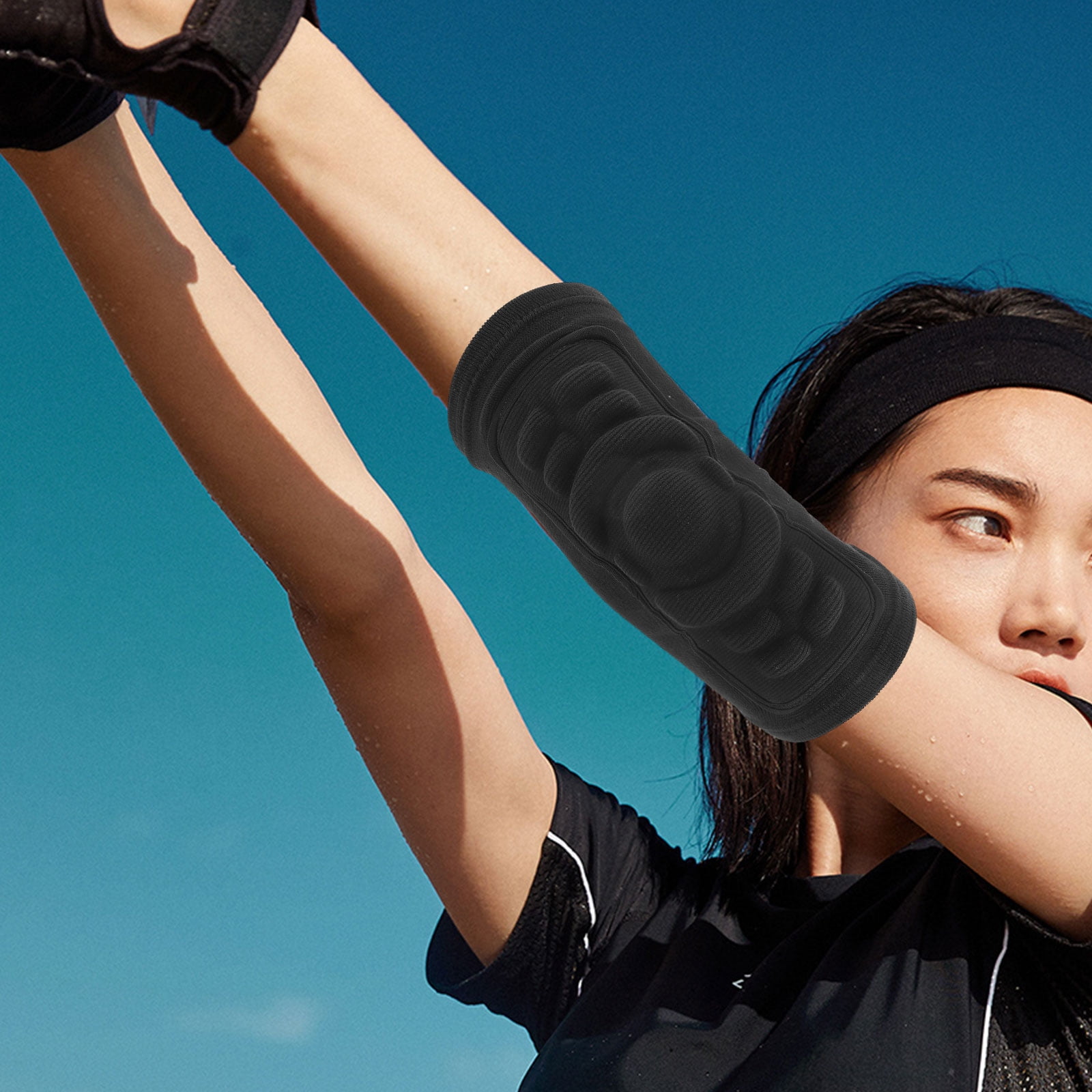 SWETRACE 1 Pair Gym Elbow Sleeves in Black for Men Women Athletes with ...