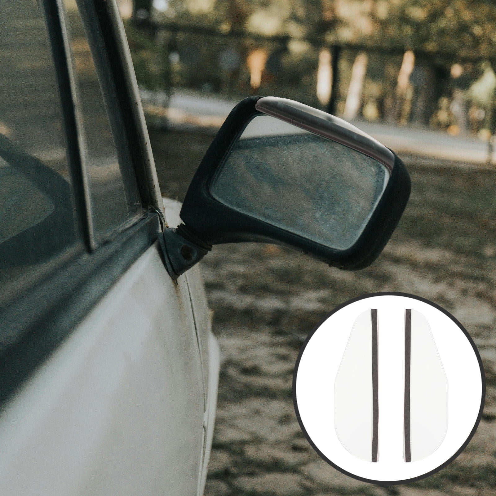 SWETRACE 1 Pair Modified Rearview Mirror Rain Brow Transparent And Red ...