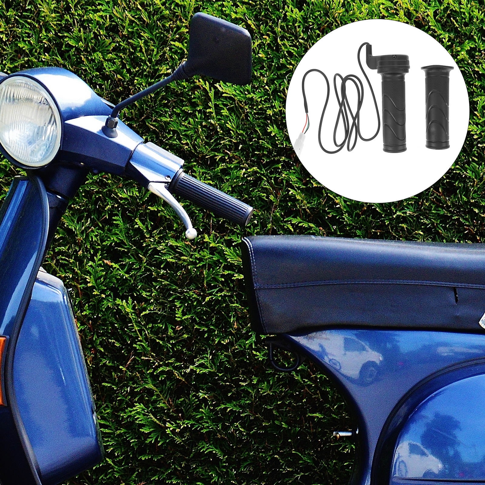 SWETRACE 1 Pair Round Hall Sensor Bike Handlebar Grip for Mountain Bike ...