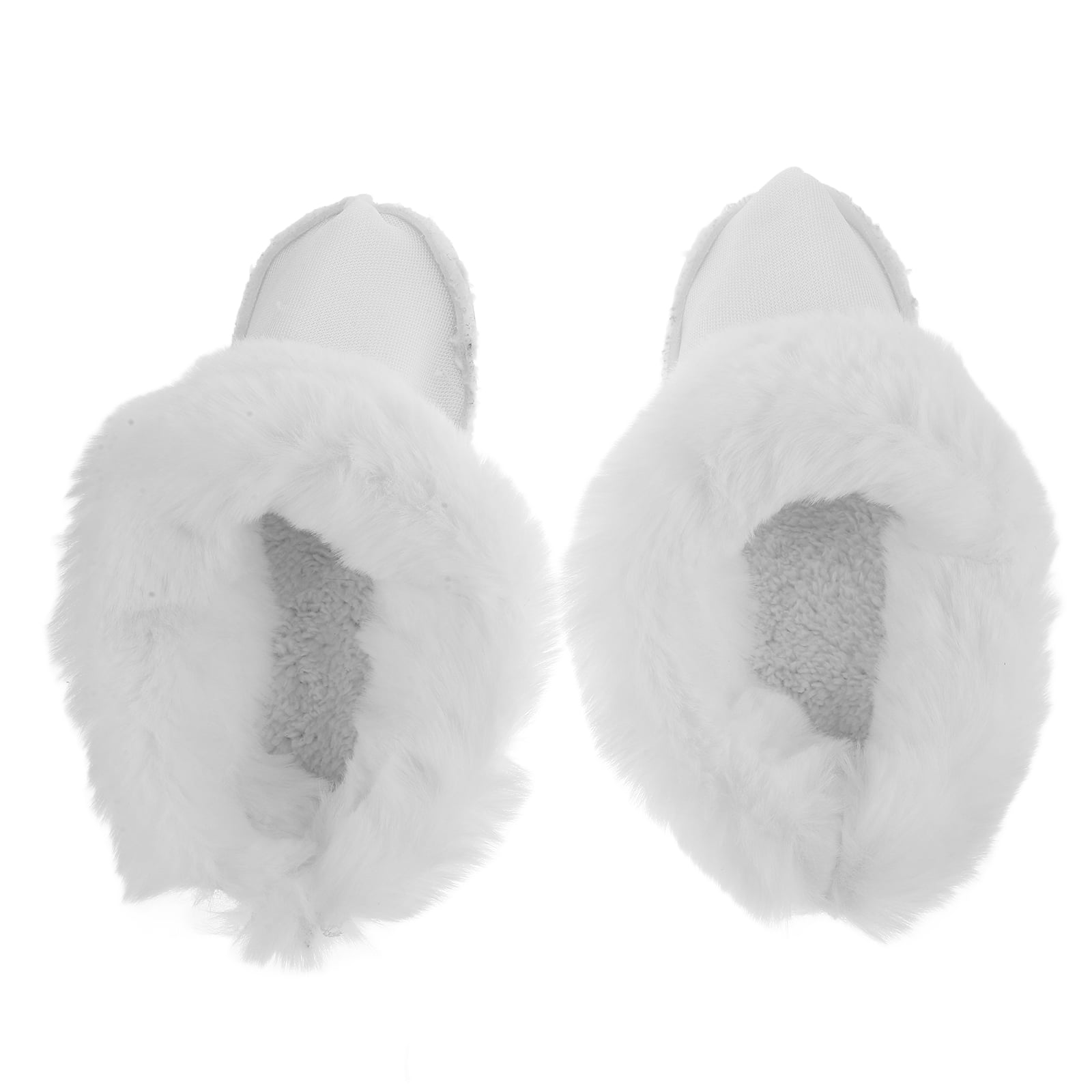 SWETRACE 1 Pair White Fluffy Shoe Inserts Hole Design Thin Removable ...