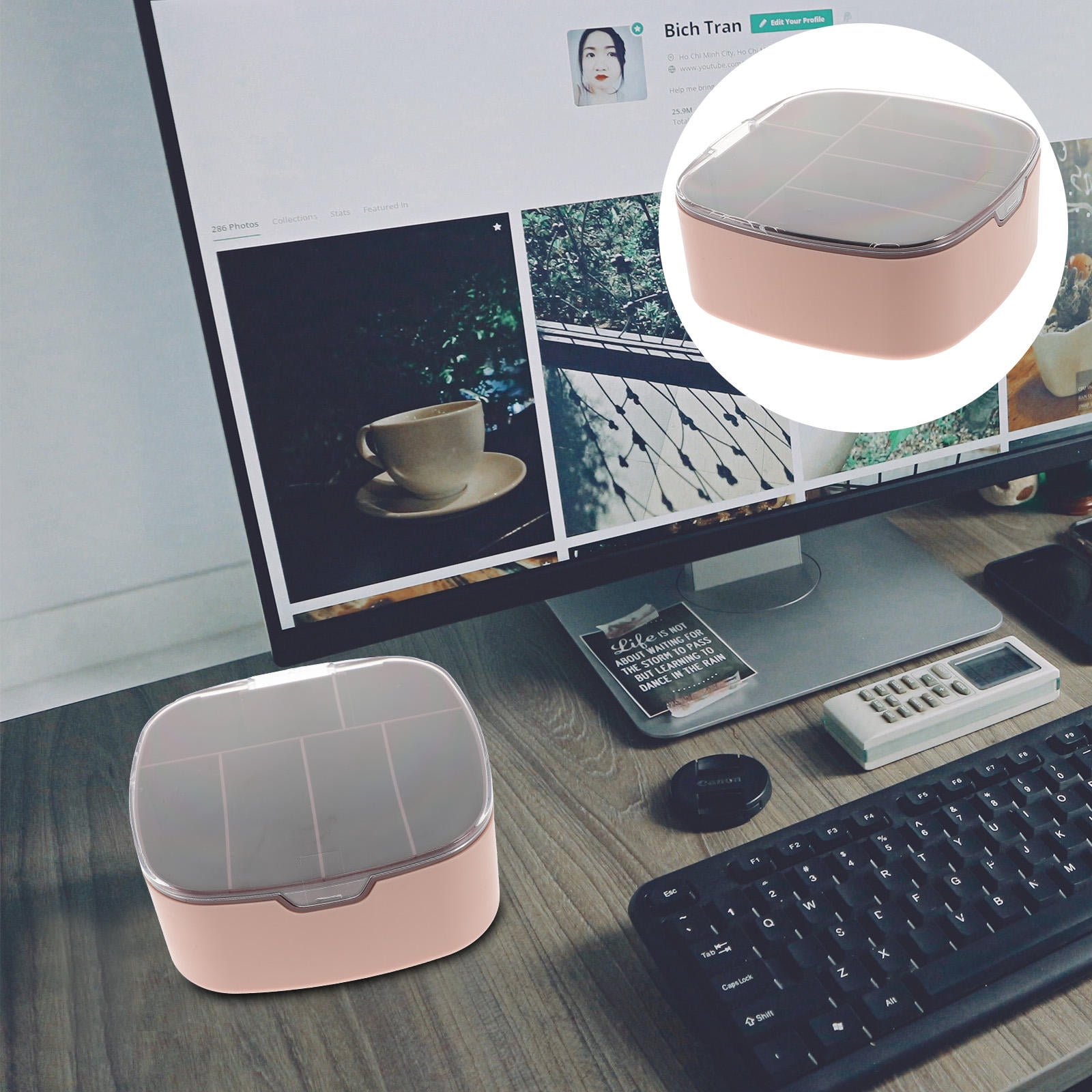 SWETRACE 1 Piece Pink PP Cable Organizer Case For USB Cables Cord ...