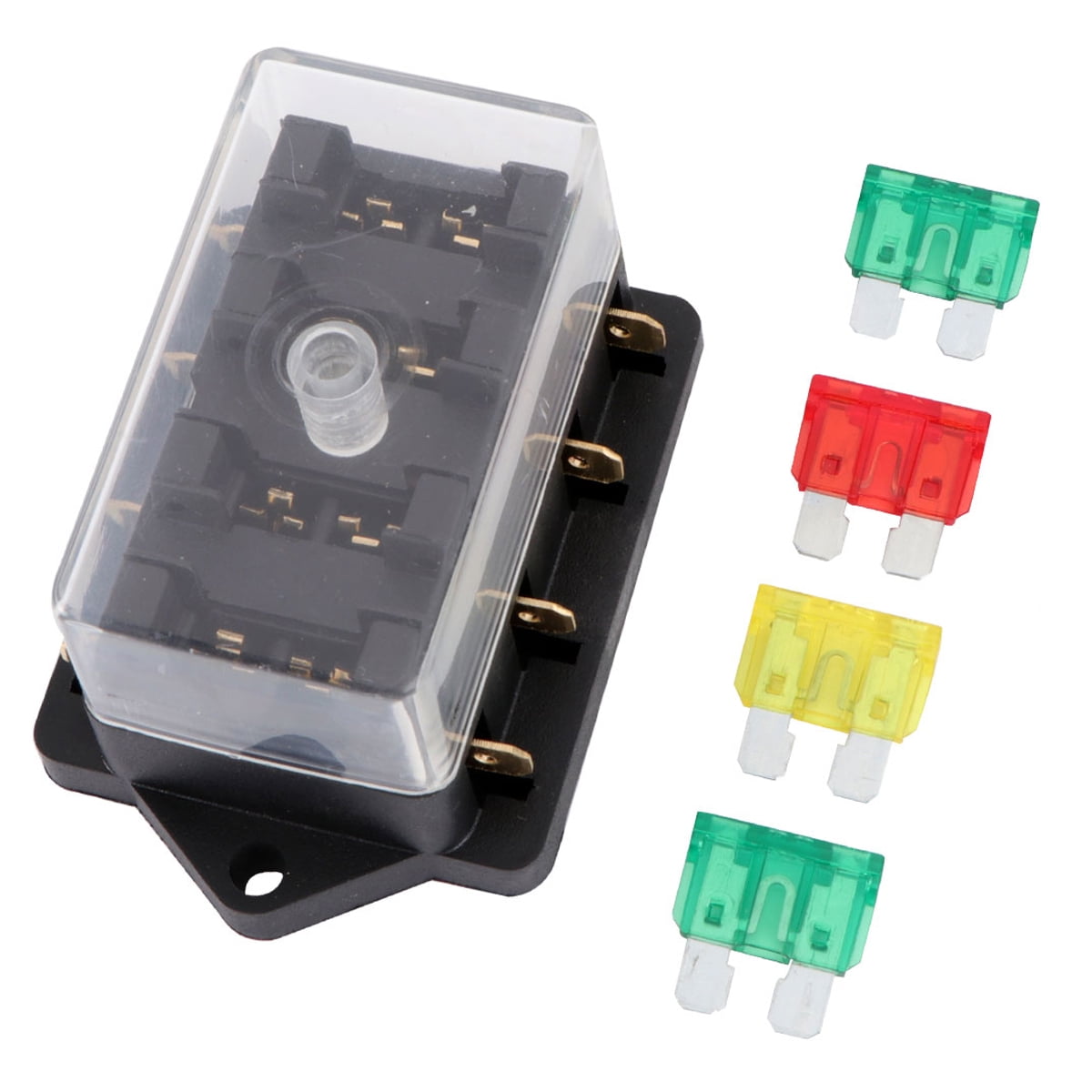 SWETRACE Auto Fuse Holder Plastic Metal 1Set 3.4x2.1x1.7in - Walmart.com