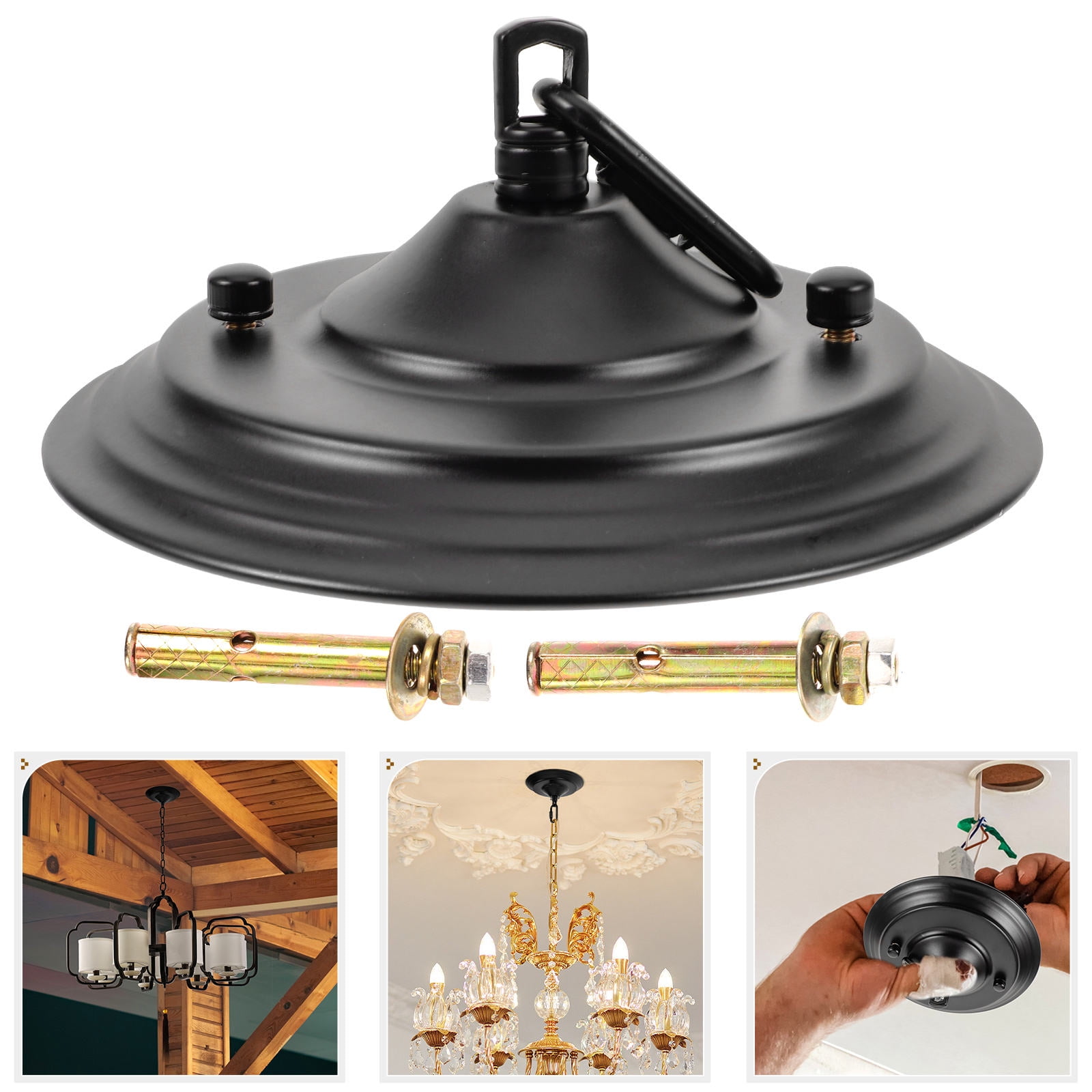 SWETRACE 1 Set Metal Ceiling Light Canopy for Light Fittings 5.5x5 ...