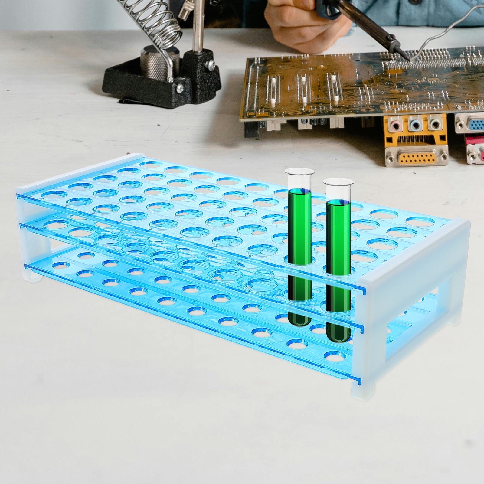 SWETRACE 1 Set Sky-Blue Test Tube Rack for in Labs - Walmart.com