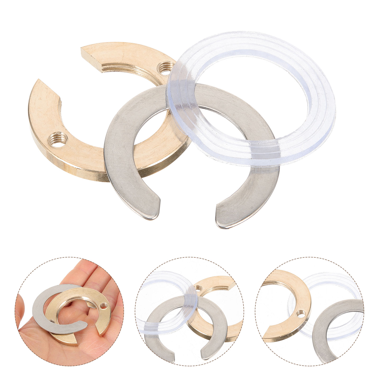 SWETRACE 1 Set Stainless Steel Kitchen Tap Fixing Kit C-shaped for ...