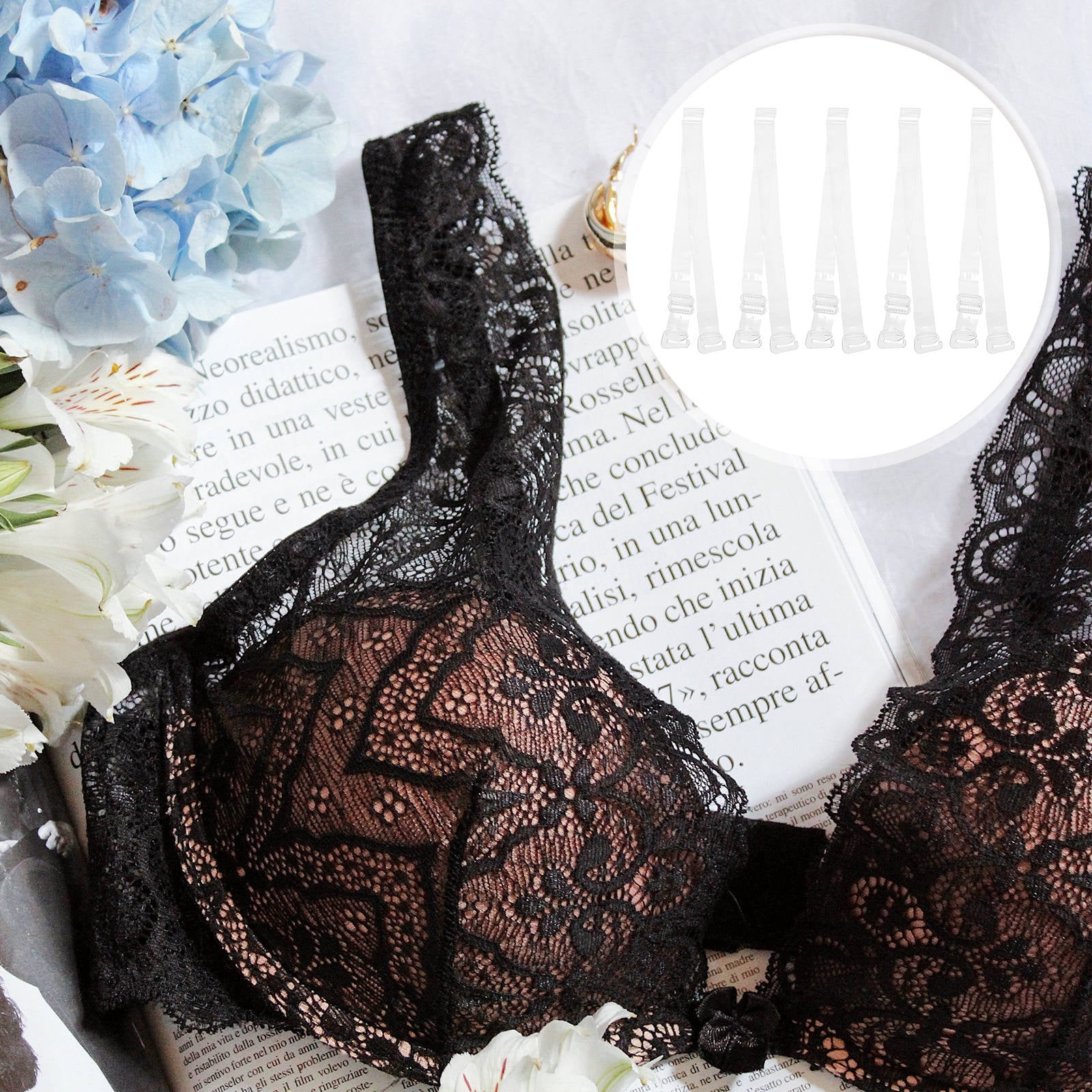 SWETRACE 10 Pairs Transparent Shoulder Strap for Women Underwear Off ...