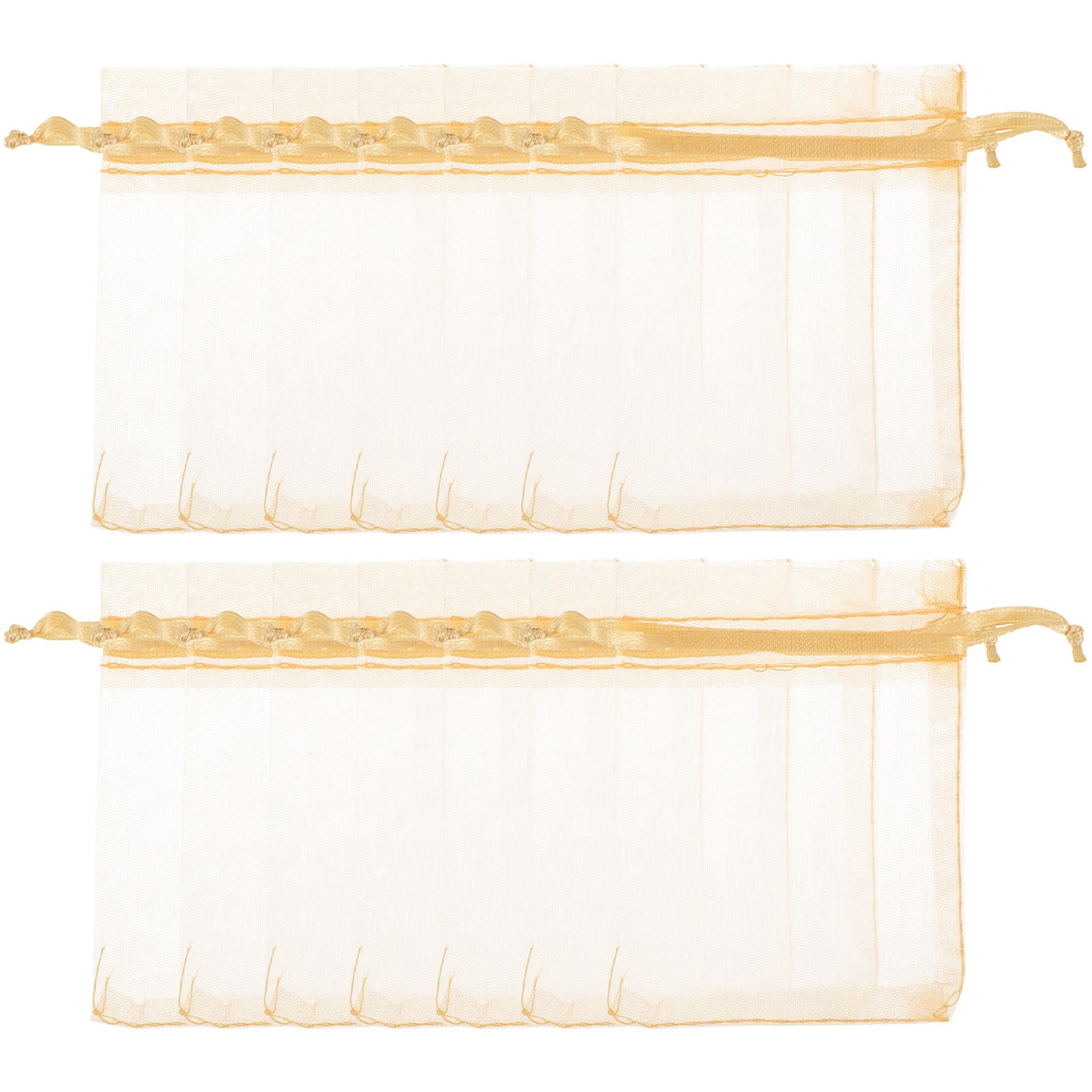 SWETRACE 100Pcs Golden Drawstring Organza Bags for Drawstring Wrapping ...