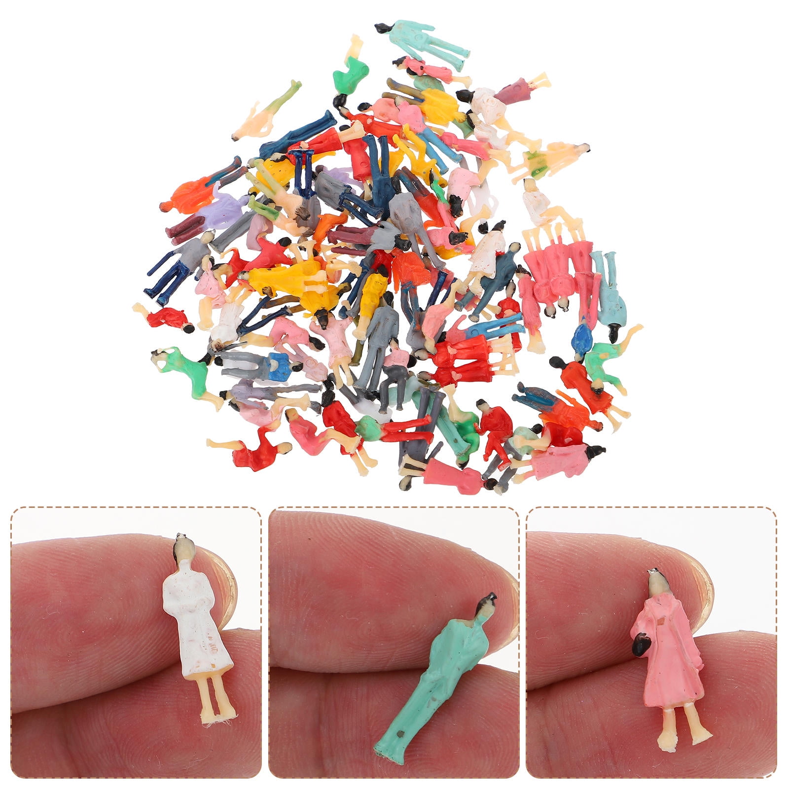 SWETRACE 100Pcs Mini Human Model Assorted Color Figurine Shape For Sand ...
