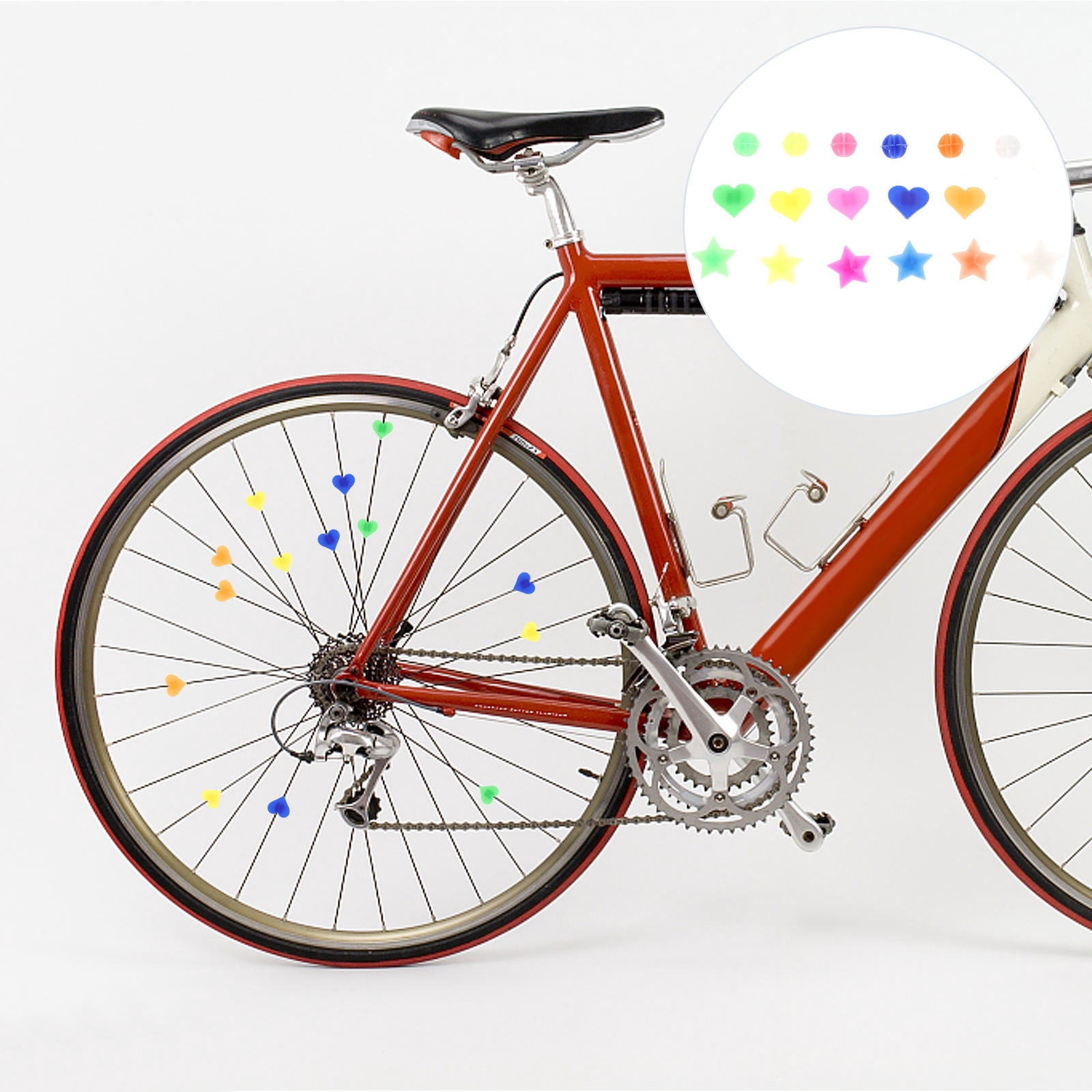 SWETRACE 108Pcs Assorted Color Star Shape Plastic Bike Beads for Kid ...