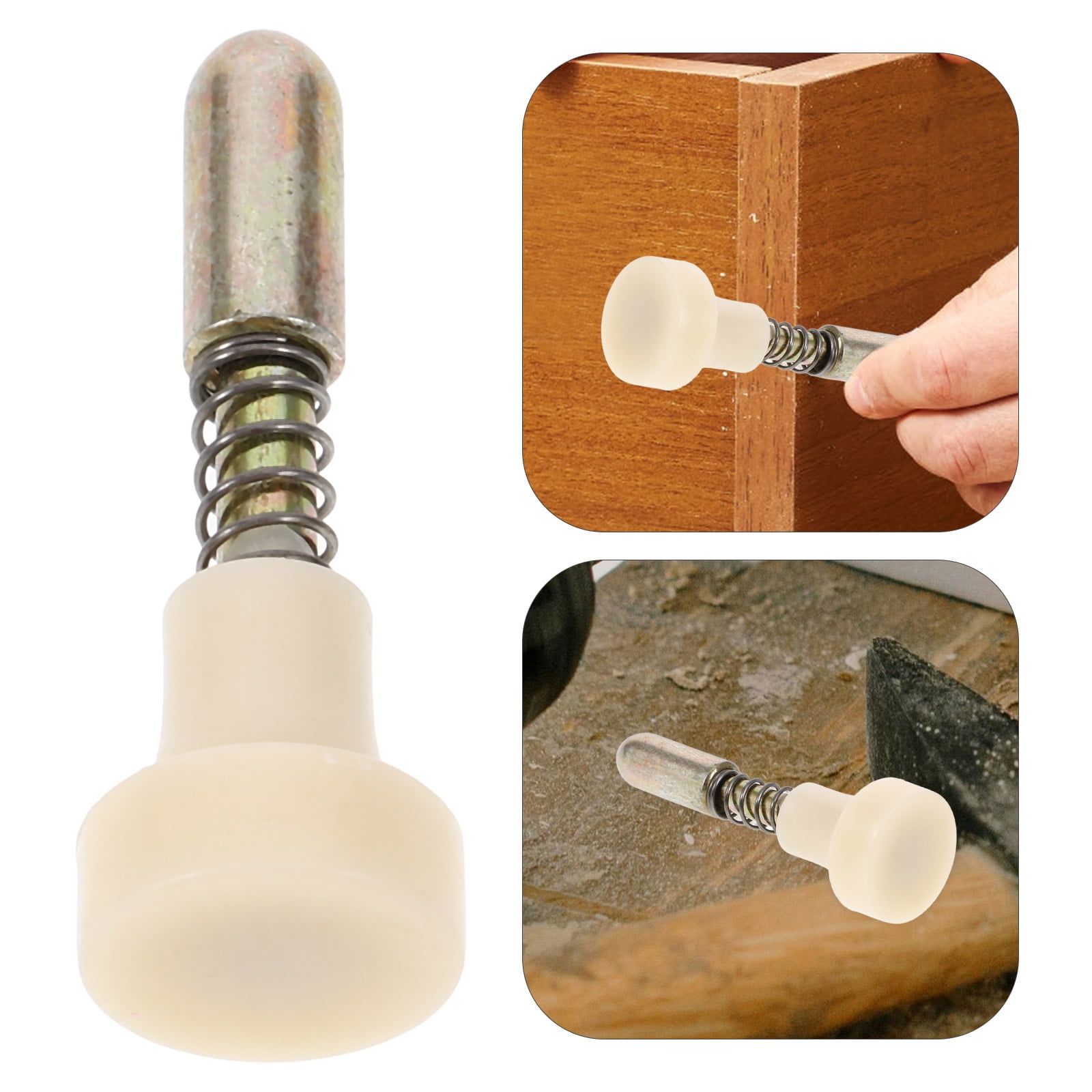 SWETRACE 10Pack Beige Spring Latch Rod for Storage Doors Easy to ...