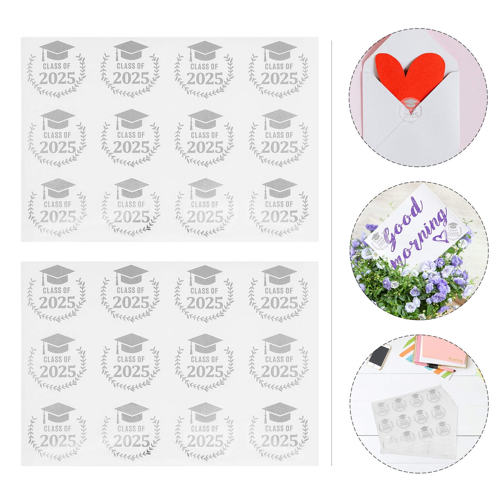 SWETRACE 10Pack Pet Material Graduation Clear Sticker Congrats Grad ...