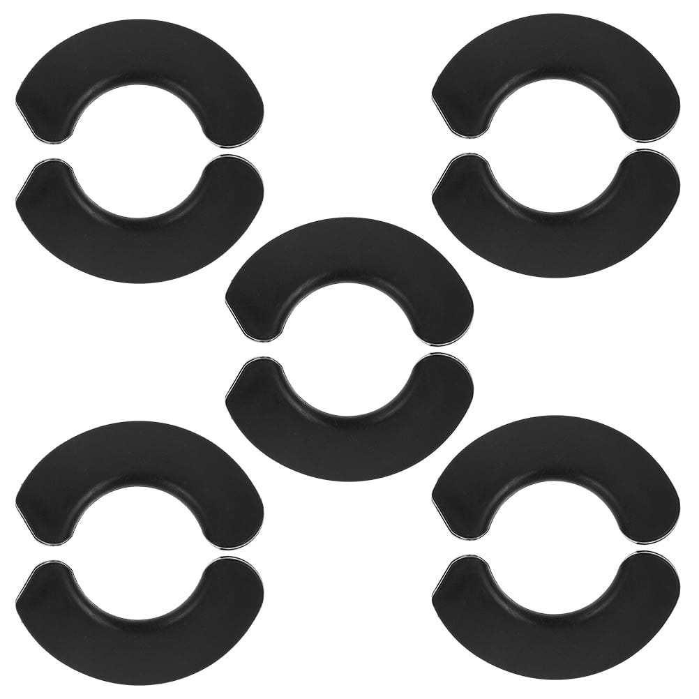 SWETRACE 10Pcs Barbell Cushion Pads for Fitness Tools in Black Plastic ...