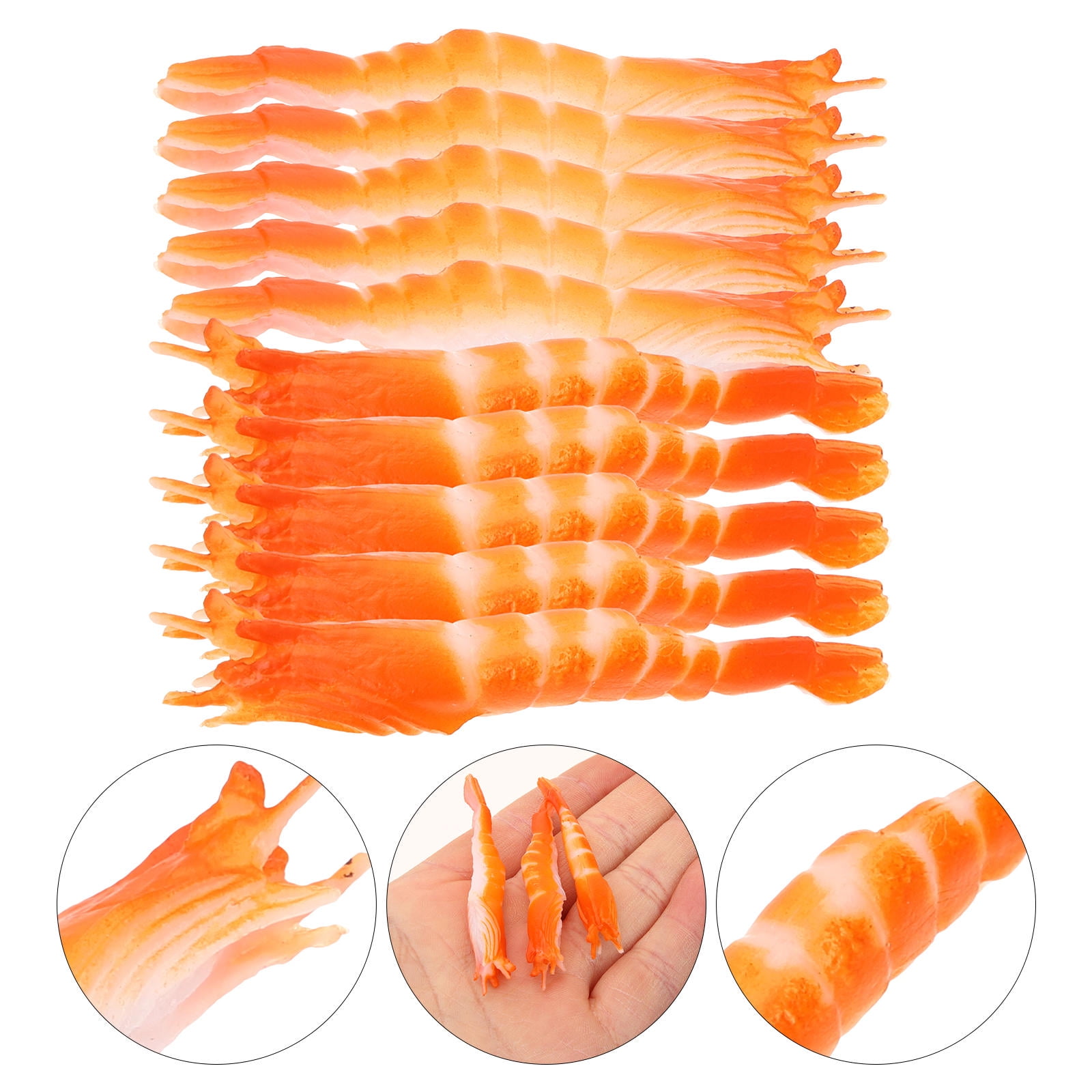 SWETRACE 10Pcs Fake Lifelike Shrimp Models for Kitchen Decor and Window ...