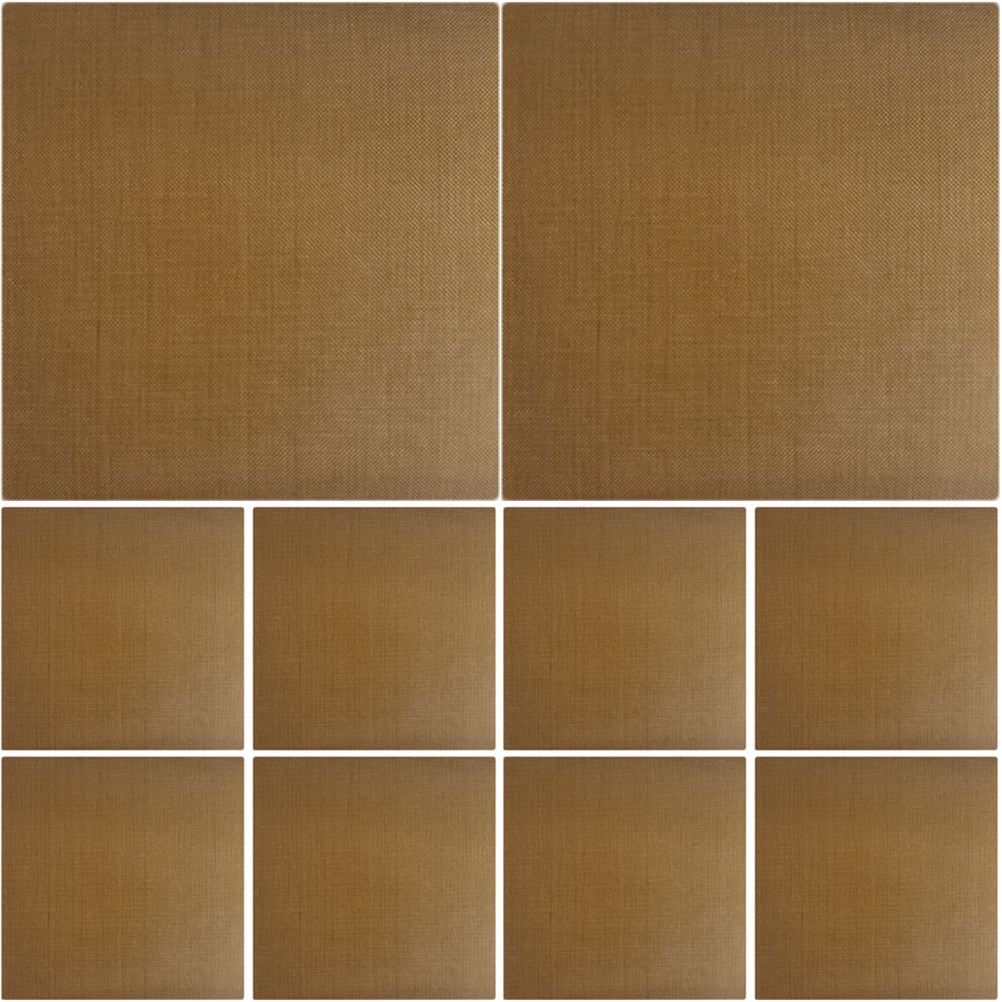 SWETRACE 10Pcs Light Brown Glass Fabric Sticker for Flat Irons Heat ...