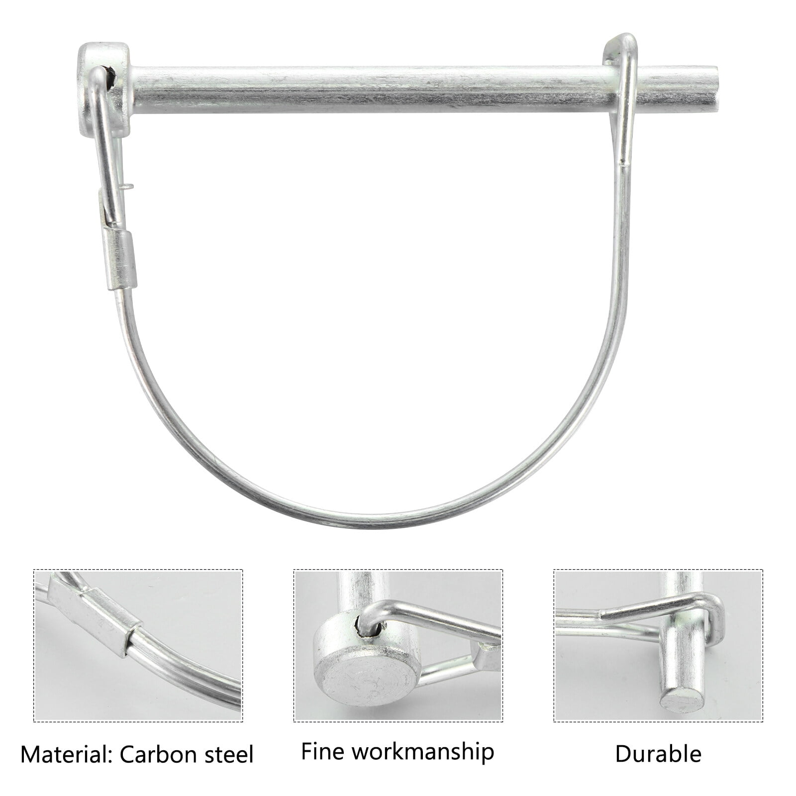 SWETRACE 10Pcs Locking Pin for Trailer Pin Carbon Steel Silver 3in D ...