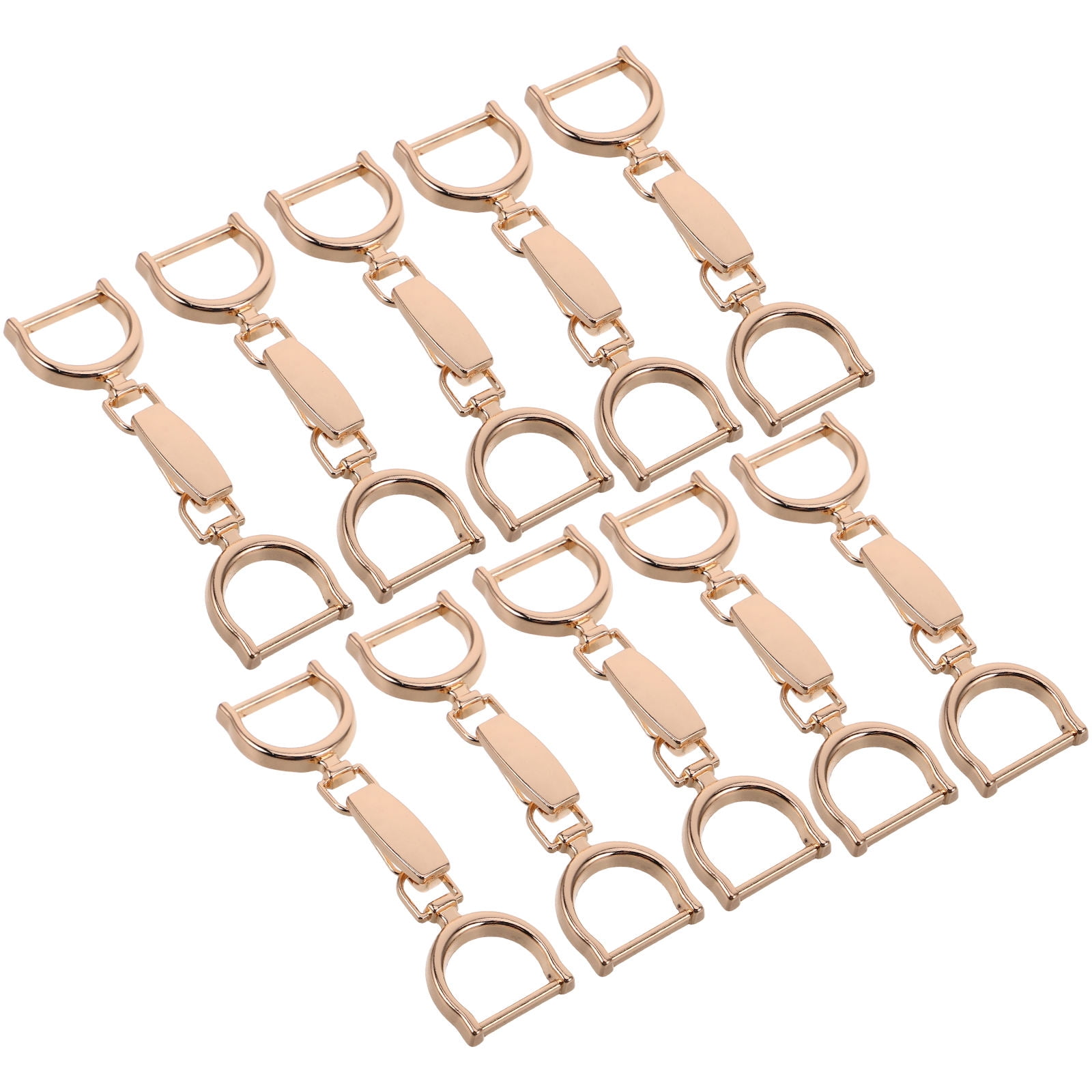 SWETRACE 10Pcs -Ring Buckles Golden Zinc Alloy Adjustable Fastening ...