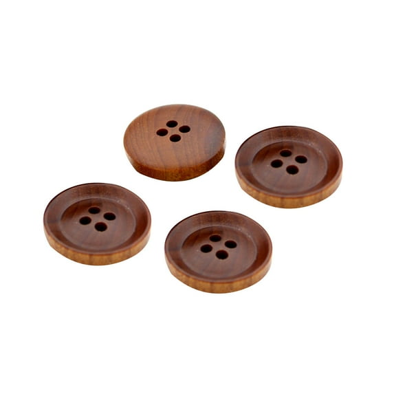 SWETRACE 10Pcs Round Concave Wood Buttons For Handmade Crafts And ...