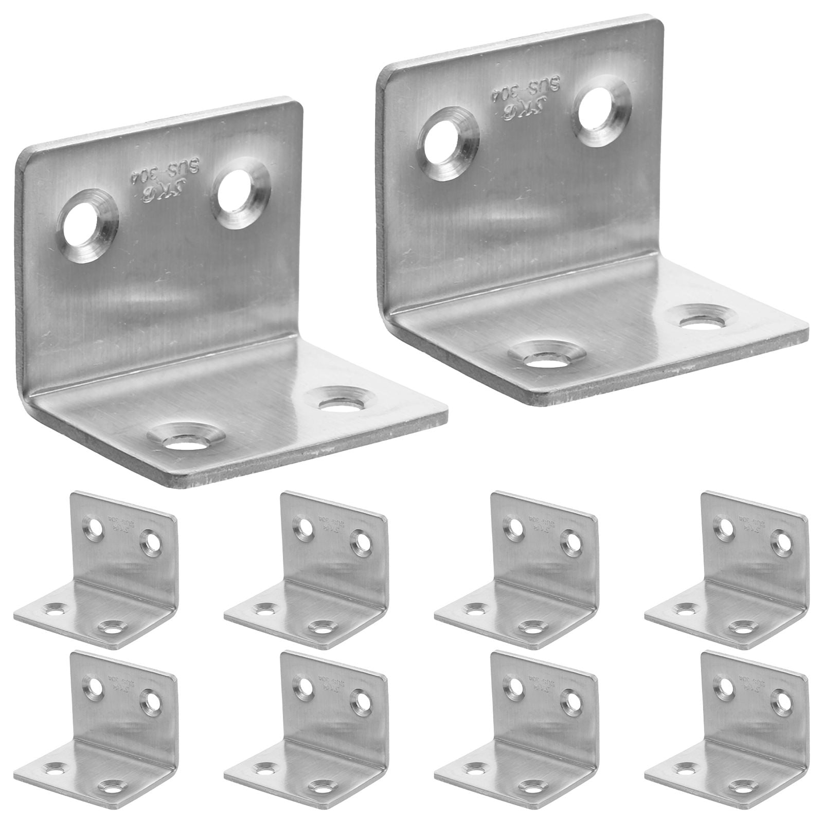 SWETRACE 10pcs Stainless Steel Corner Shaped For Shelf Mounting Easy ...