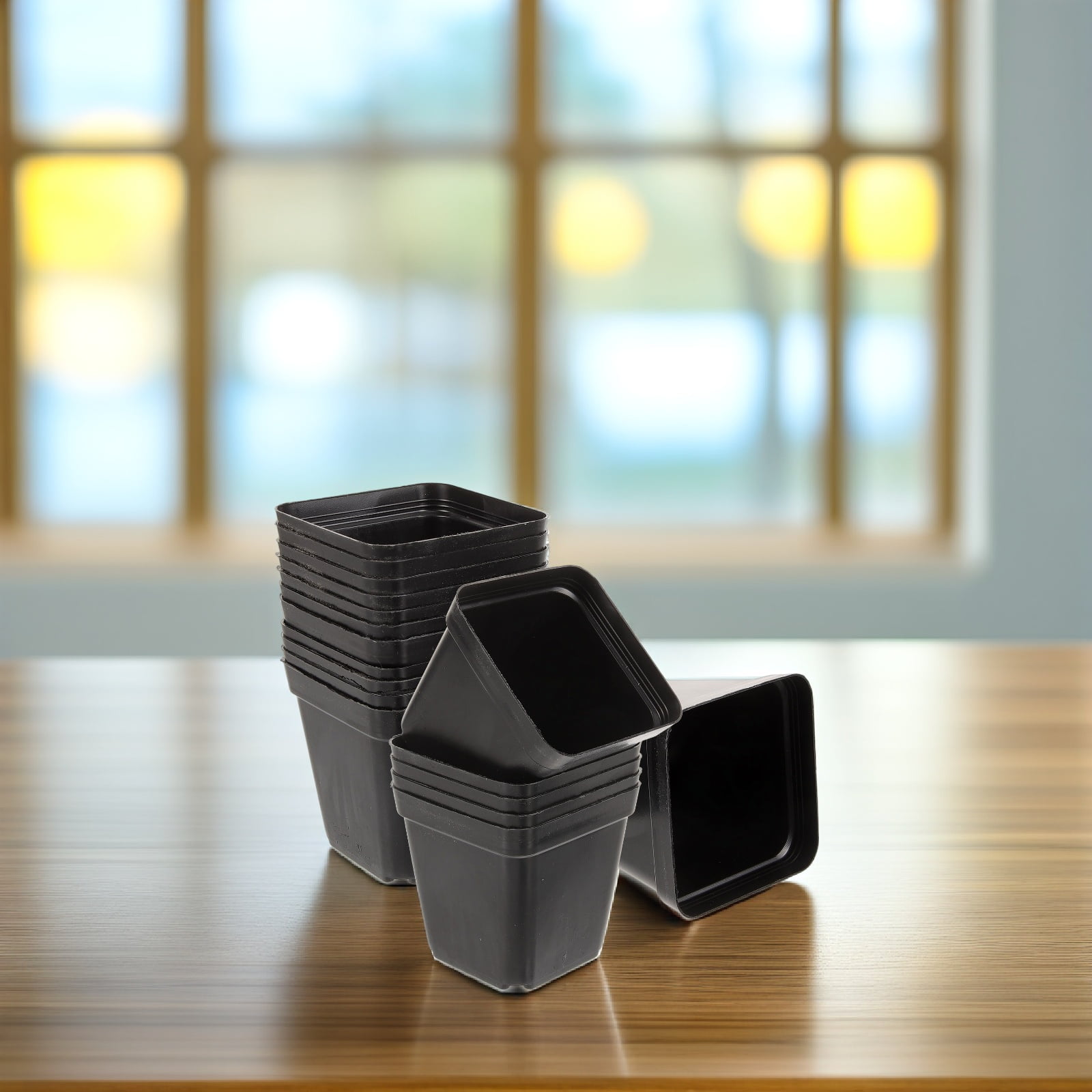 SWETRACE 120Set Small Flower Pot Plastic Square Nursery Pots Ideal for ...