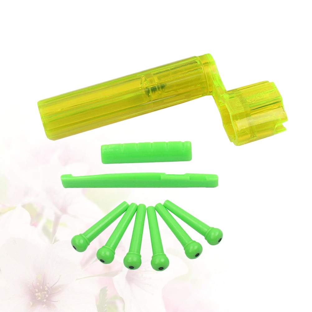 SWETRACE 17Pack Green Plastic Guitar Nut and Saddle Set for Guitar ...