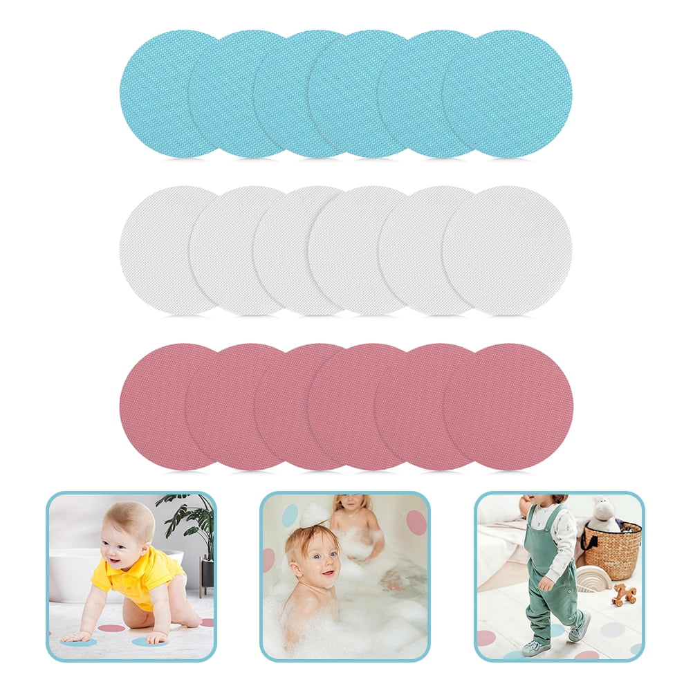 SWETRACE 18Pcs Bathtub Stickers Assorted Color Round PEVA for Bathtub ...