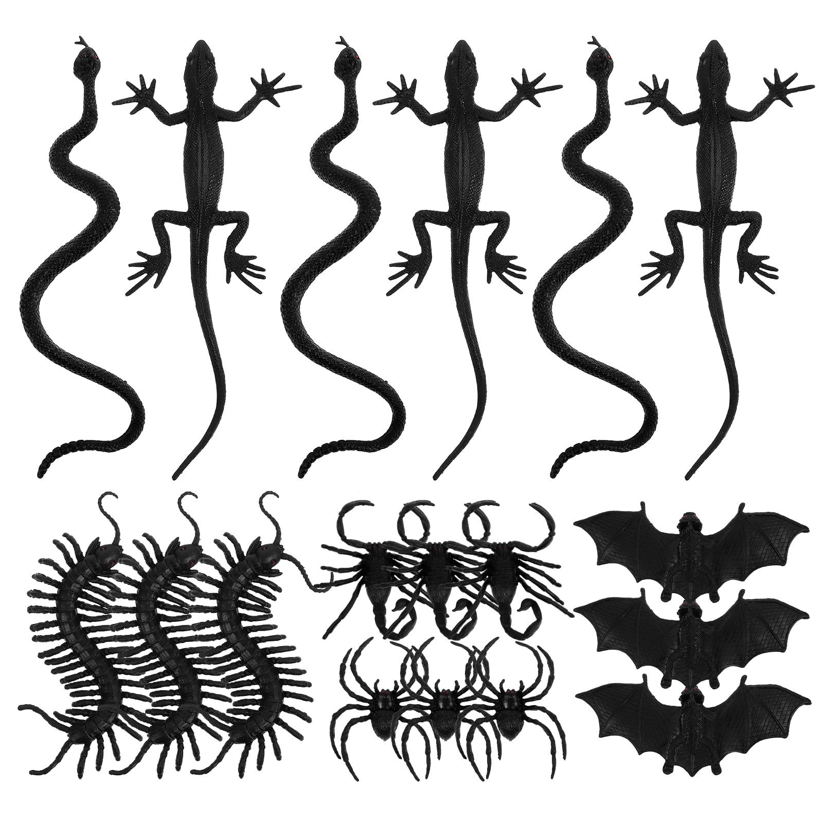 SWETRACE 18Pcs Realistic Fake Snakes Toy Plastic Garden Toy For ...