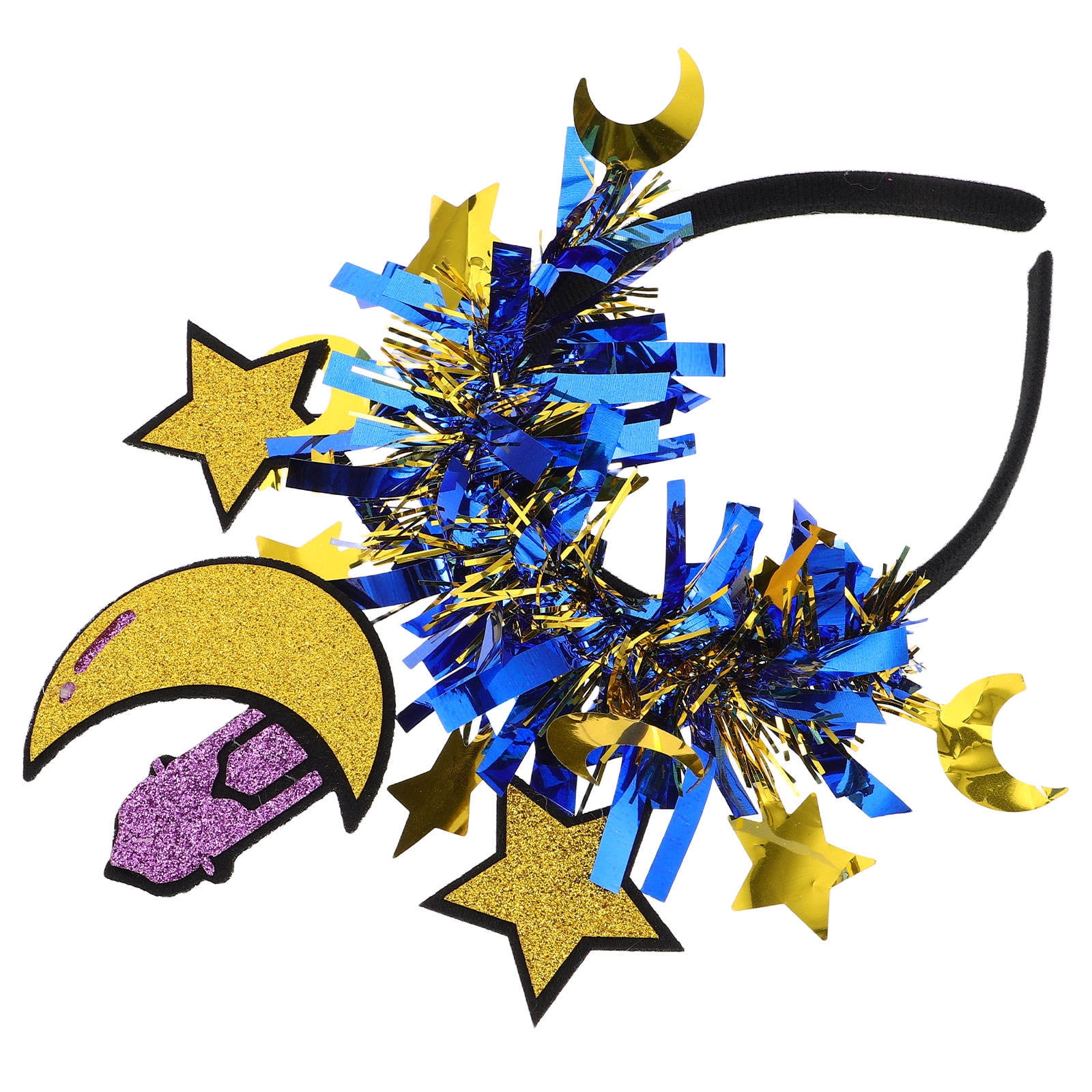 SWETRACE 1Pack Blue Plastic Headband with Moon and Stars for Eid ...