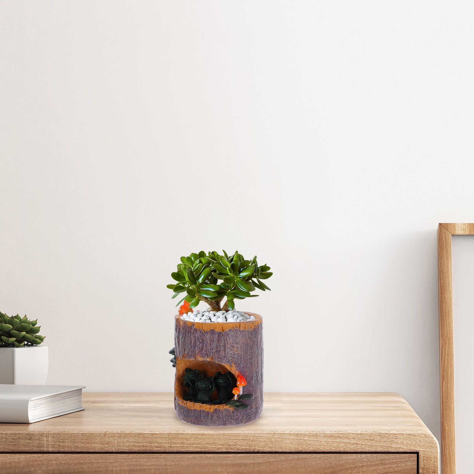 SWETRACE 1Pack Bonsai Trough Box Plant Bed Square Shape Resin Material ...