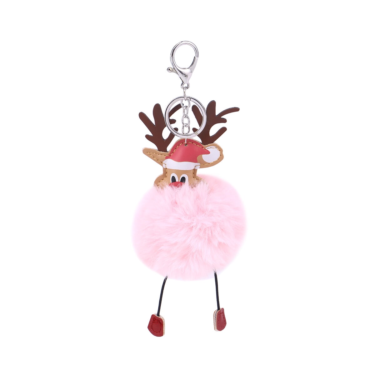 SWETRACE 1Pack Cute Animal Keychains Cartoon Elk Keychain Light Pink ...