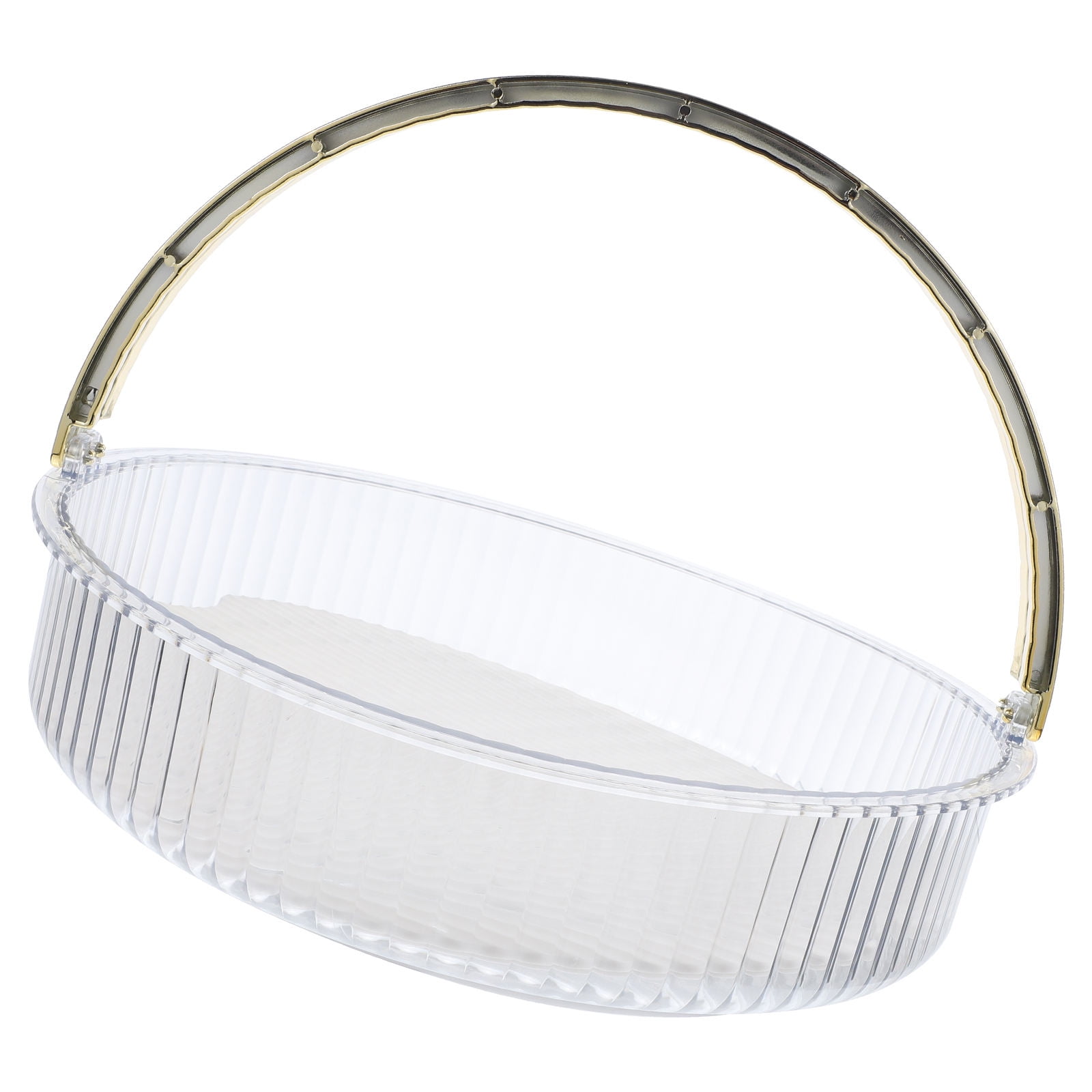 SWETRACE 1Pack Food Serving Dish With Golden Handle For Elegant Table ...