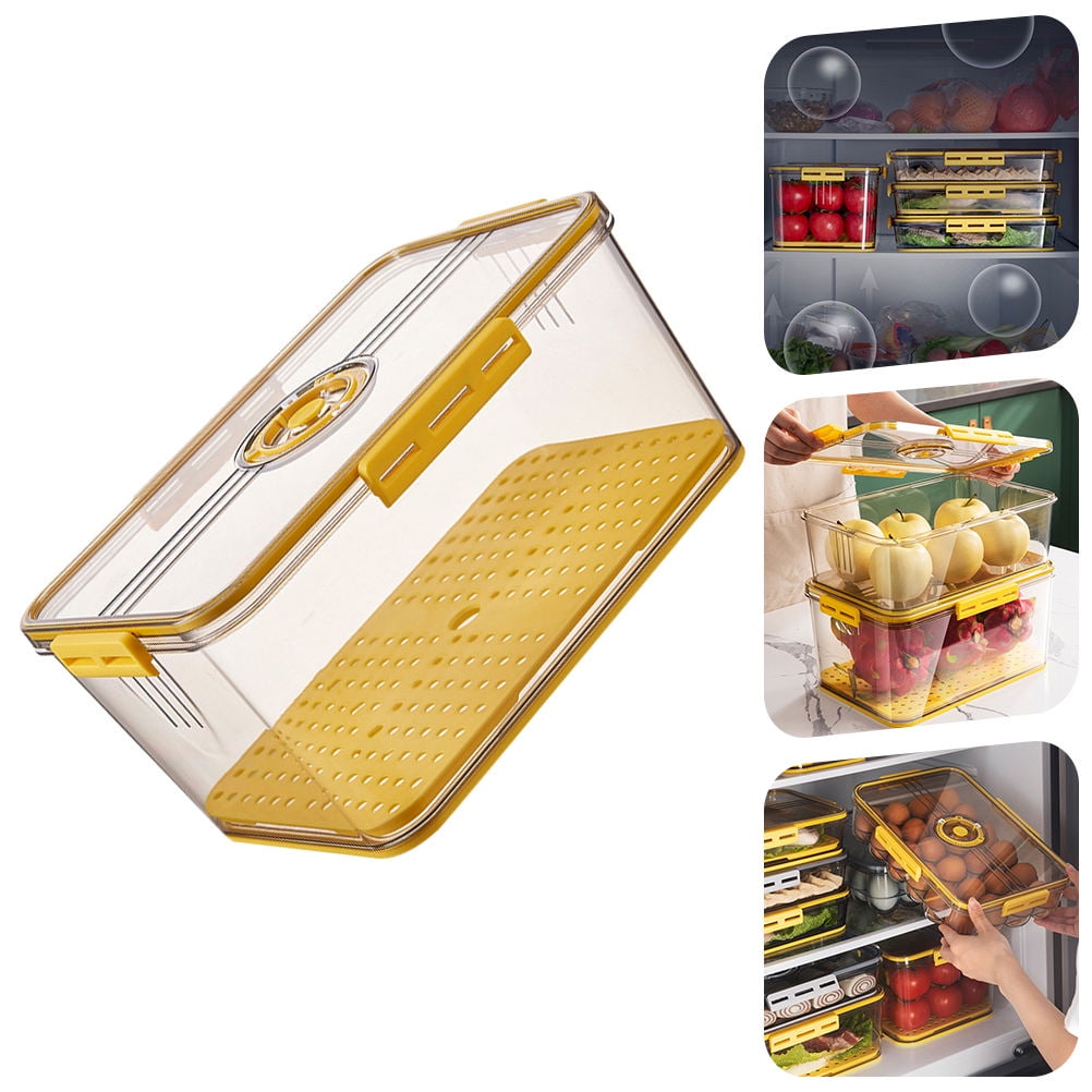 SWETRACE 1Pack Fridge Storage Container Transparent PET Vegetable and ...