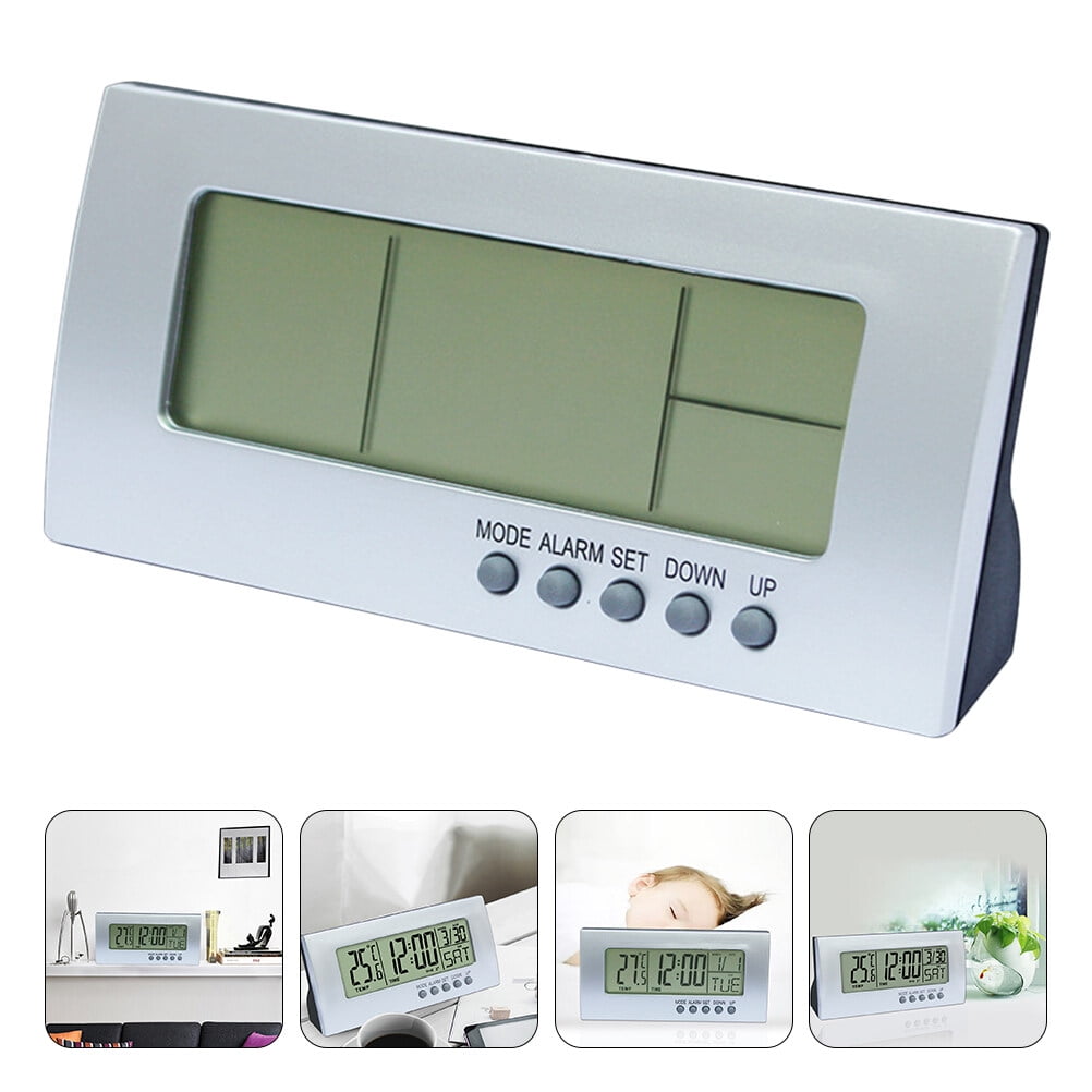 SWETRACE 1Pack Living Room Digital Clock Black ABS Temperature Display ...