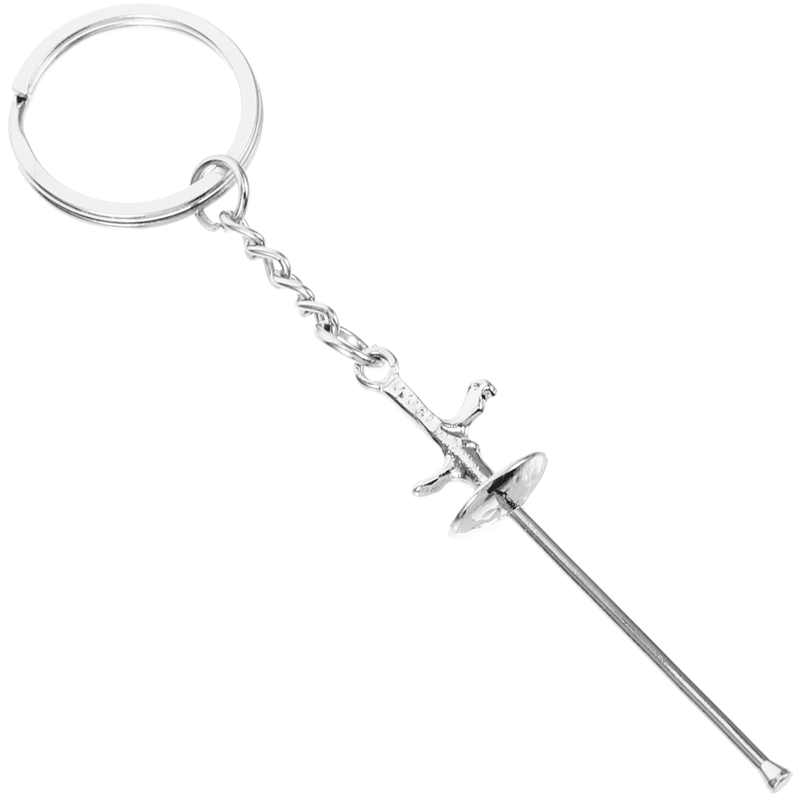 SWETRACE 1Pack Metal Fencing Sport Key Chains in Silver and Daily Use ...
