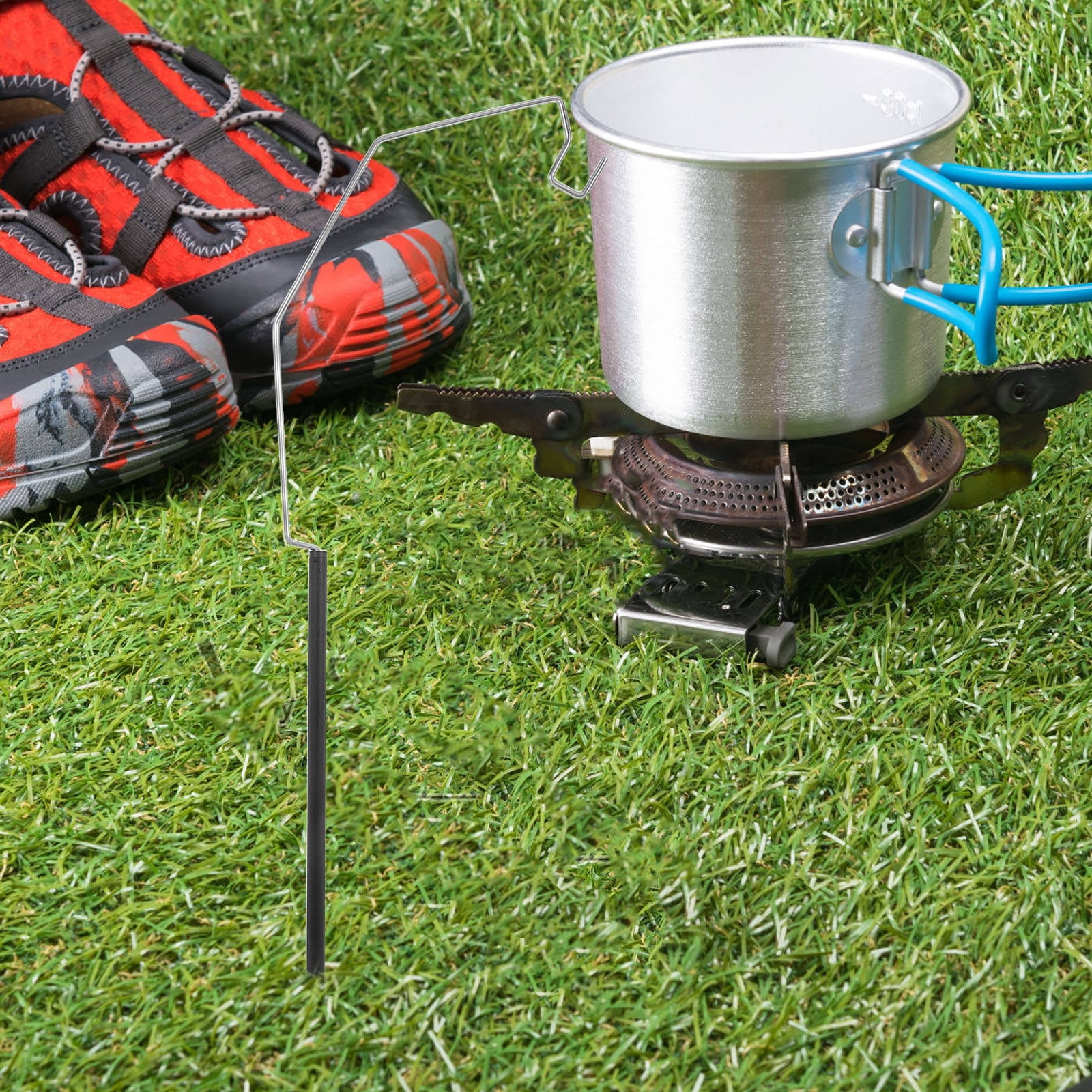 SWETRACE 1Pack Portable Round Silver Camping Lamp Pole Table Stand 26 ...