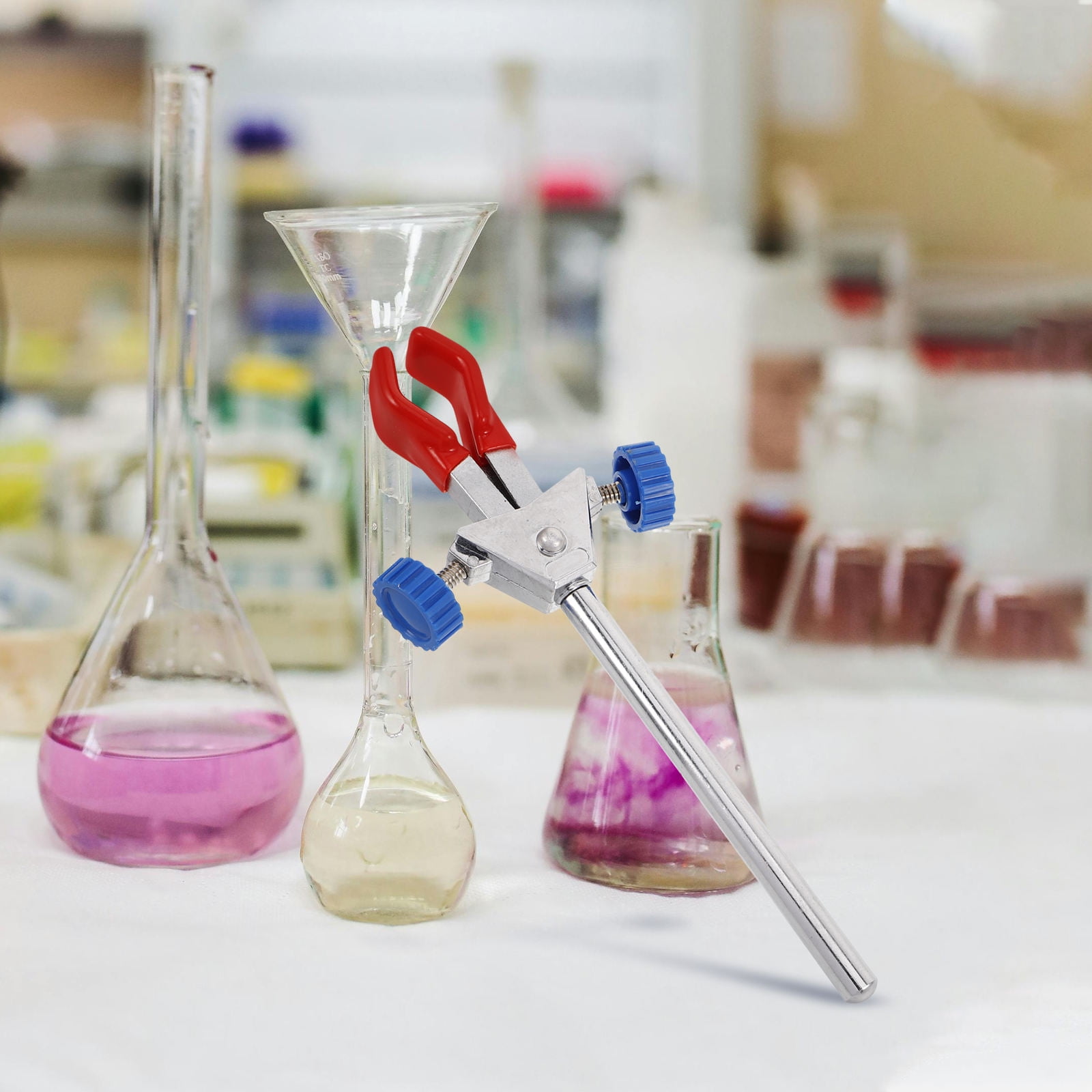 SWETRACE 1Pack Red 2 Prong Lab Clamp Multipurpose Design For Laboratory ...