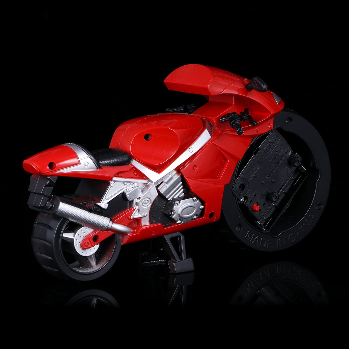 SWETRACE 1Pack Red Plastic Cartoon Alarm Clock for Boys Motorcycle ...
