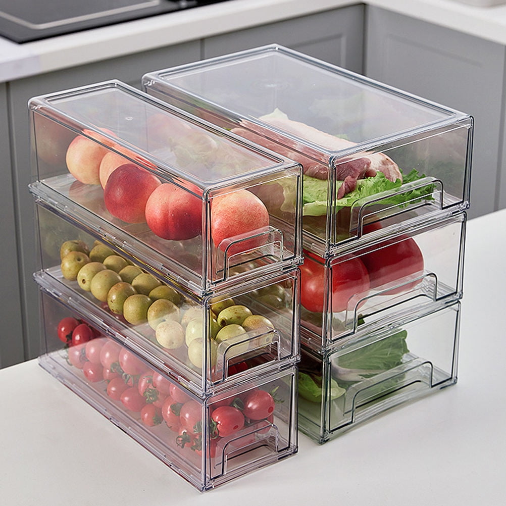 SWETRACE 1Pack Refrigerator Storage Container Transparent Drawer Box ...