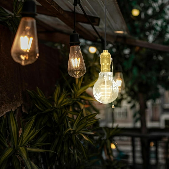 SWETRACE Ceiling Light Socket with Pull Chain Aluminium Golden 1Pack ...