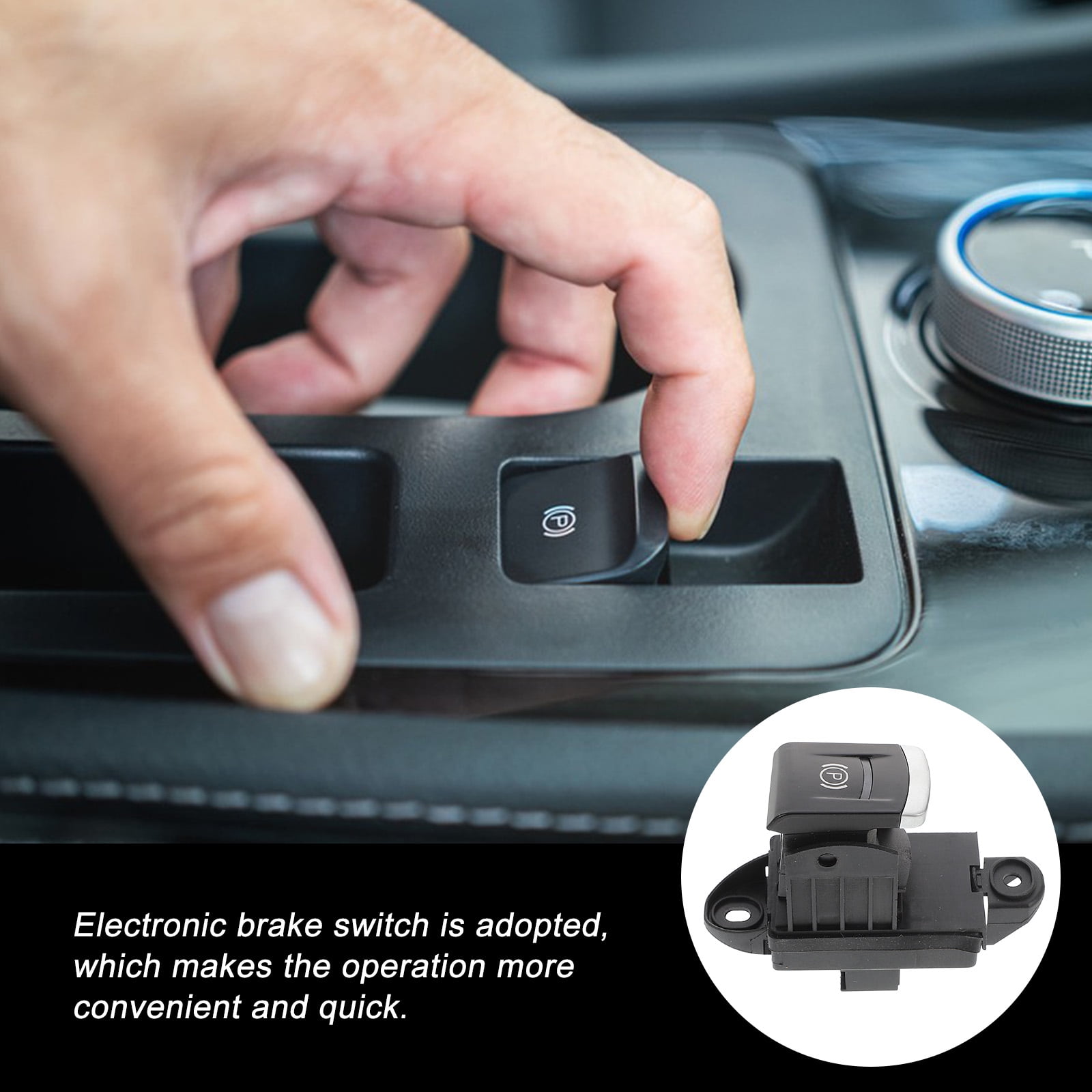 SWETRACE 1Pack Sleek Design Plastic Rectangular Emergency Brake Button ...