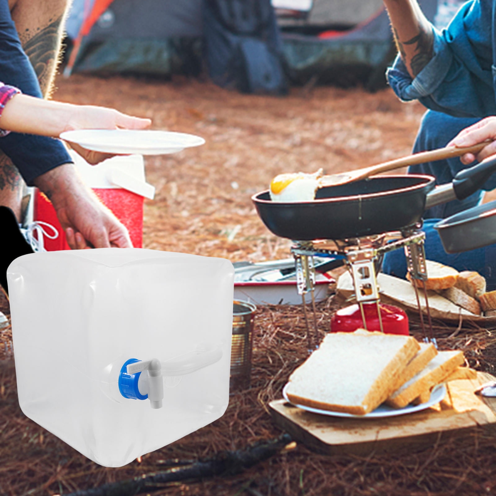 SWETRACE 1Pack Transparent PE Water Storage Jug for and Home Use 11.4x9 ...