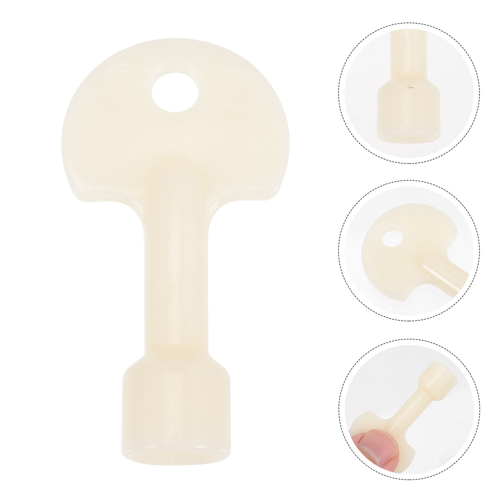 SWETRACE 1Pack Triangle Key for Meter Box Locking Trash Can Key White ...