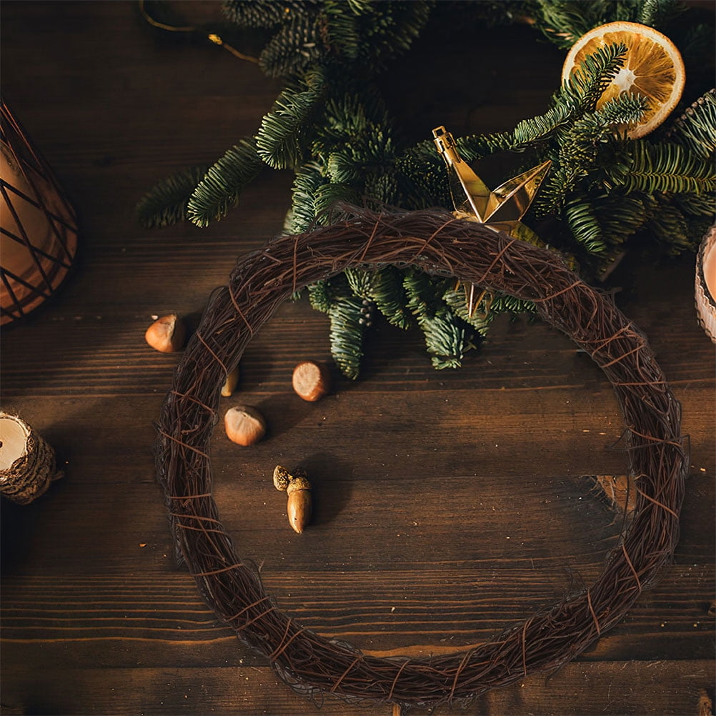 SWETRACE 1Pack Wreath Forms for Home Decorations Wooden and Rattan ...