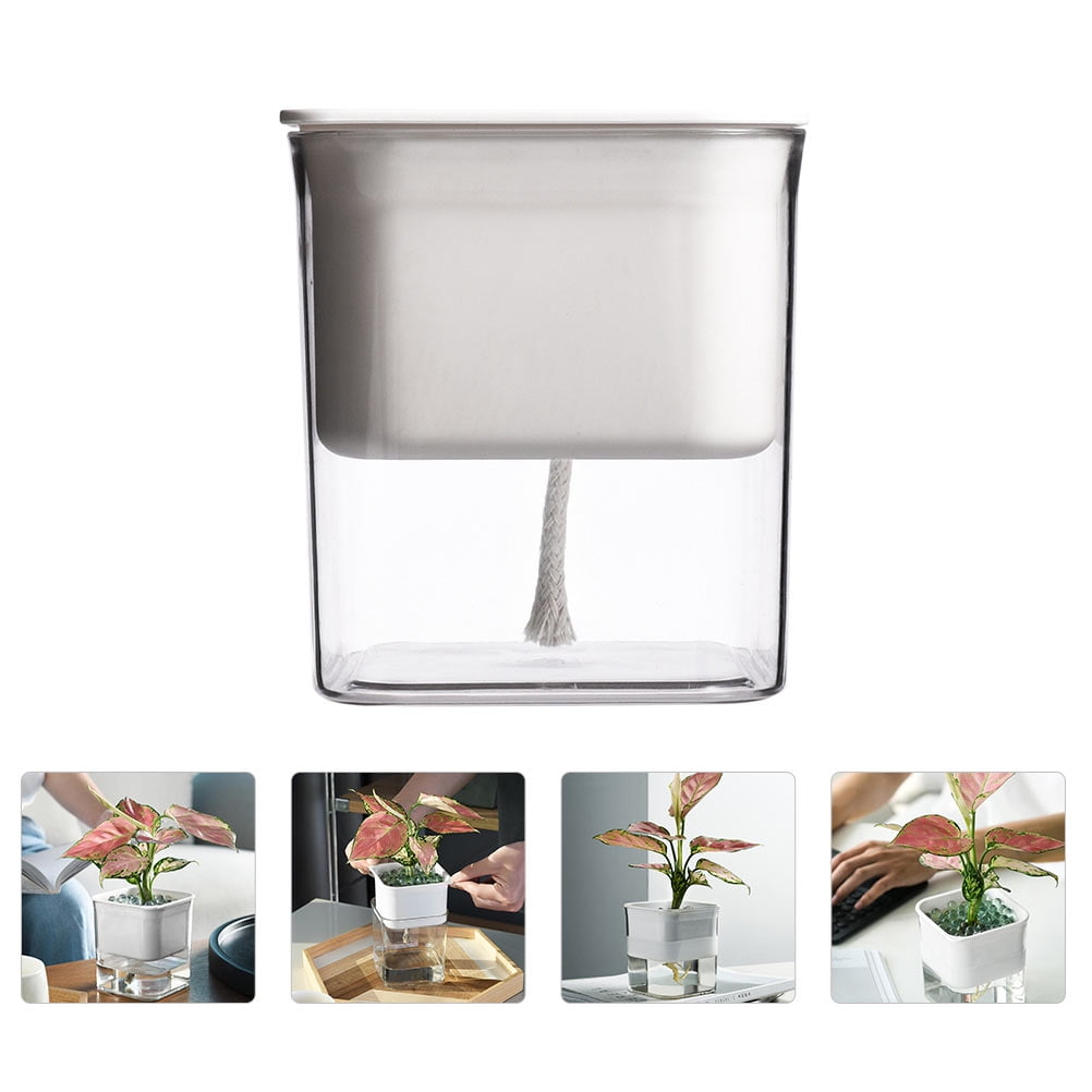 SWETRACE Office Use Self Watering Plant Pot White Plastic 1Pc - Walmart.com