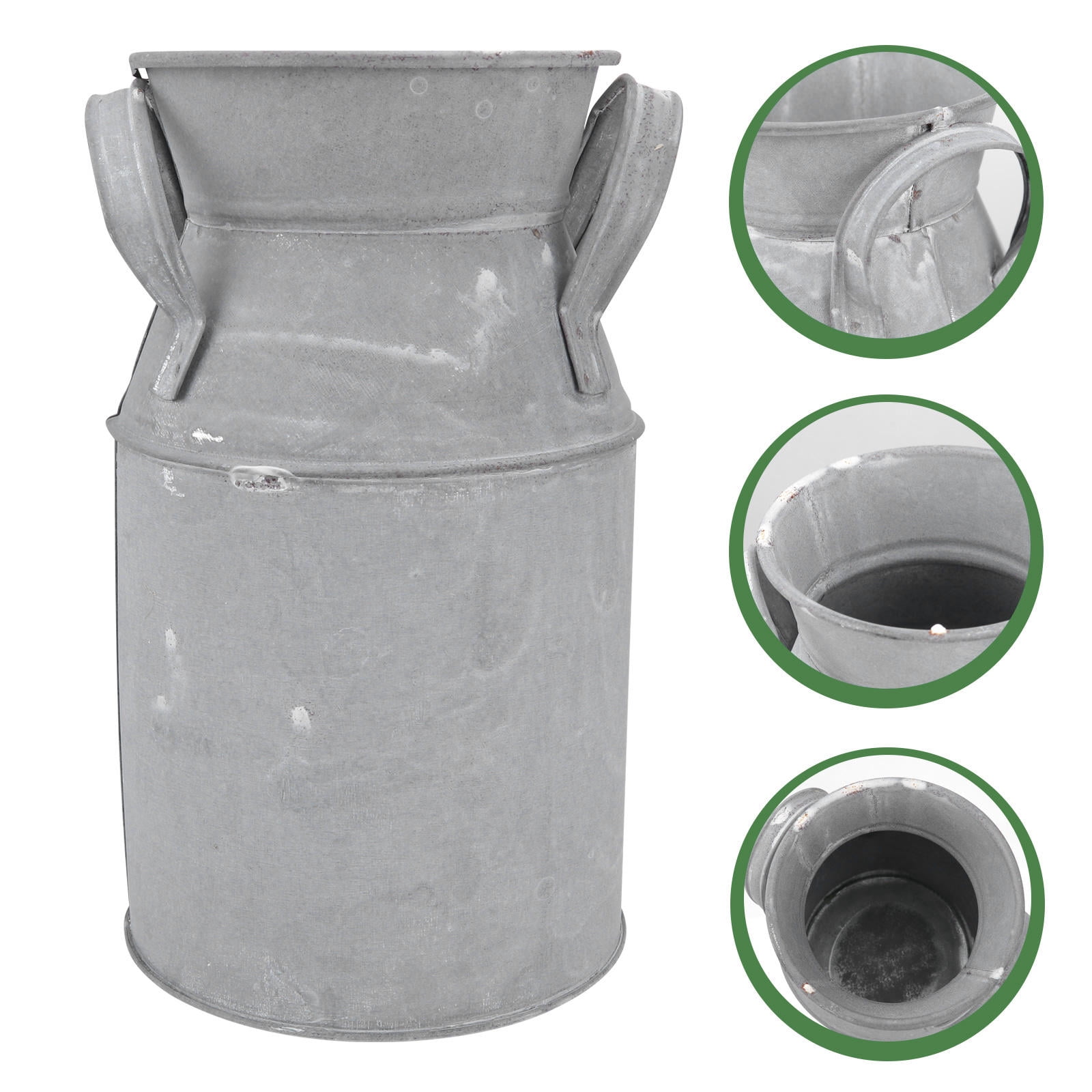 SWETRACE 1Pc Silver Galvanized Sheet Iron Flower Bucket For European ...