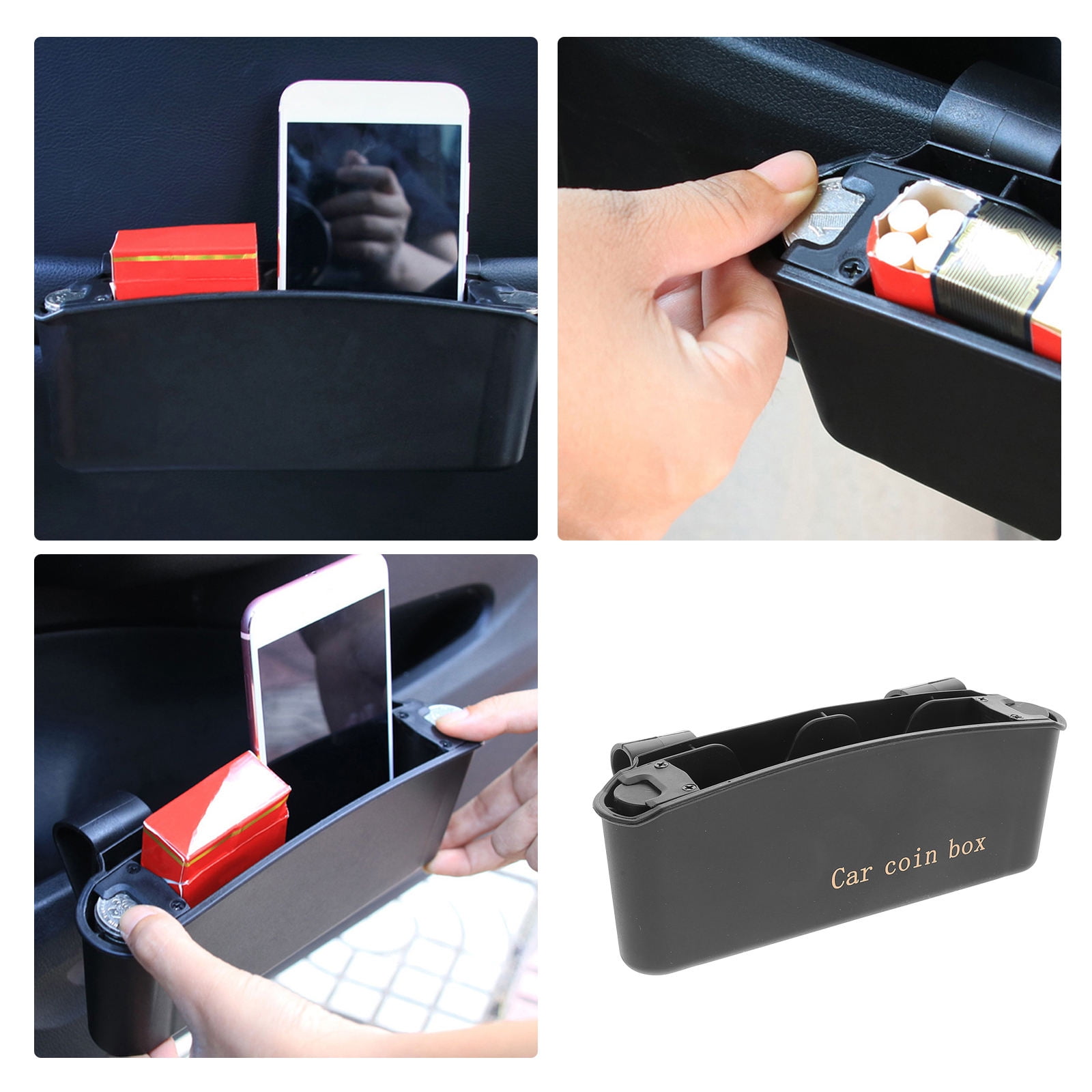 SWETRACE Car Accessories Organizer Coin Storage Box Black 1Pack 7.9x3 ...