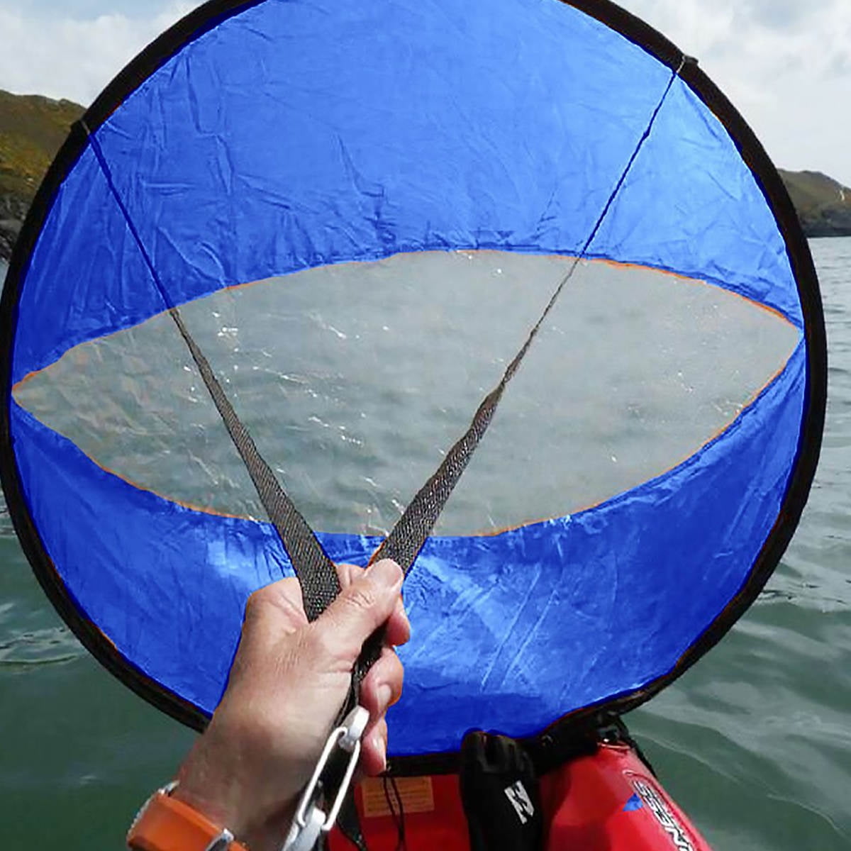 SWETRACE 1Pcs Blue PVC Kayak Sail 42.5 X 42.5 X 0.4 Inch for Expedition ...