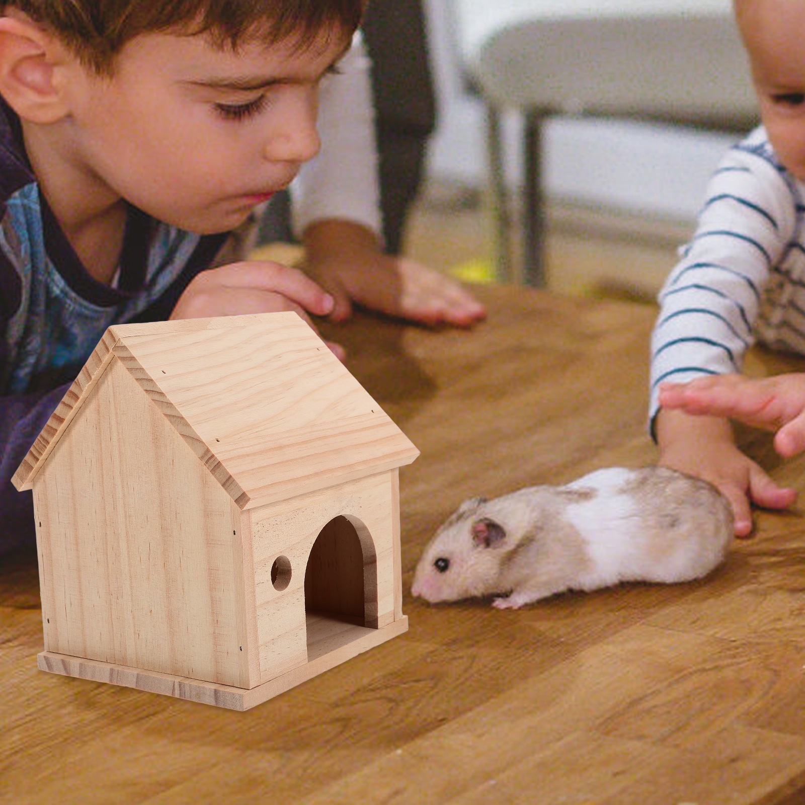 SWETRACE 1Pcs Hamster Hideout Wooden Design for Guinea Pigs Relaxation ...