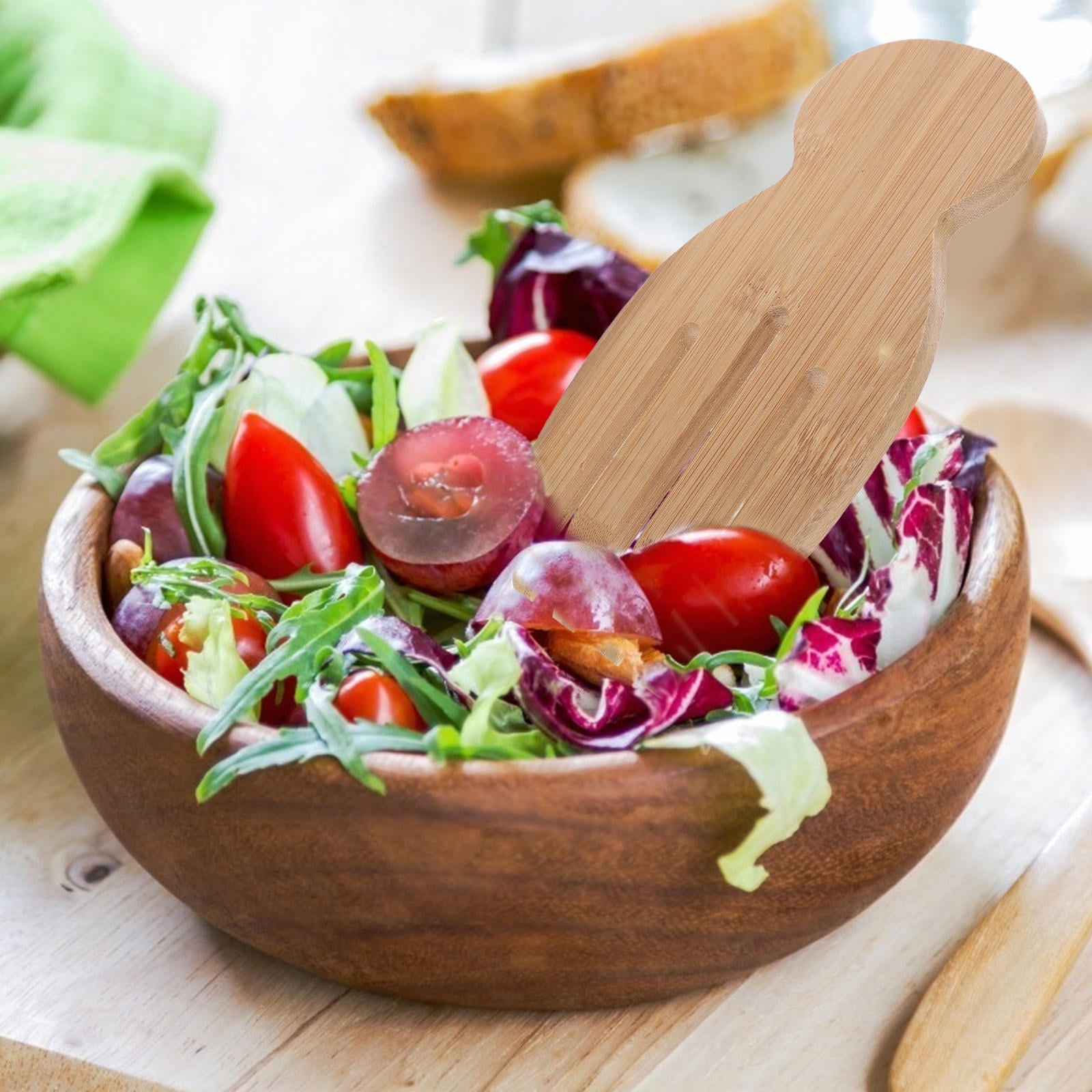 SWETRACE 1Pcs Salad Server With Bamboo Salad Hands For Tossing Pasta 7 ...