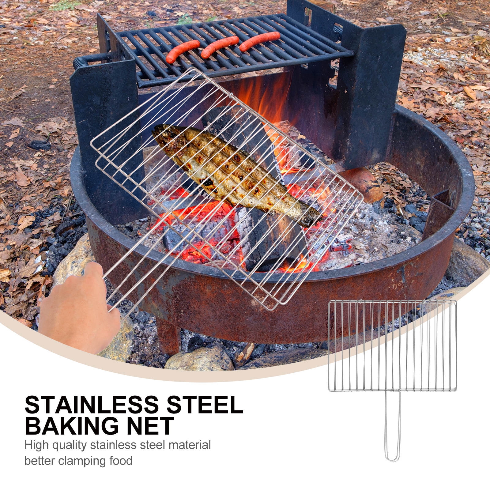 SWETRACE 1Pcs Silver Bbq Rack Barbecue Mesh for Outdoor Activity ...