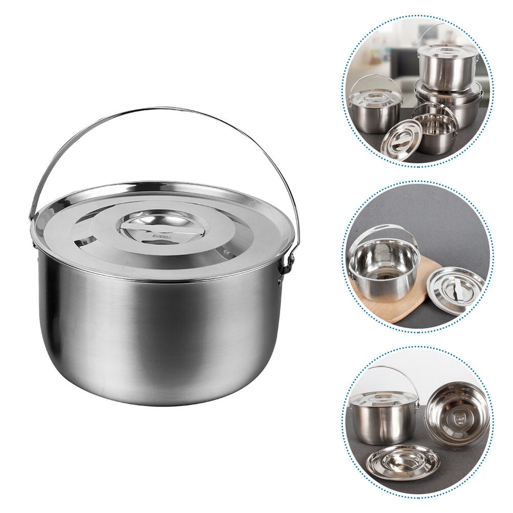 SWETRACE 1Pcs Storage Basin Stainless Steel Mixing Container Round ...